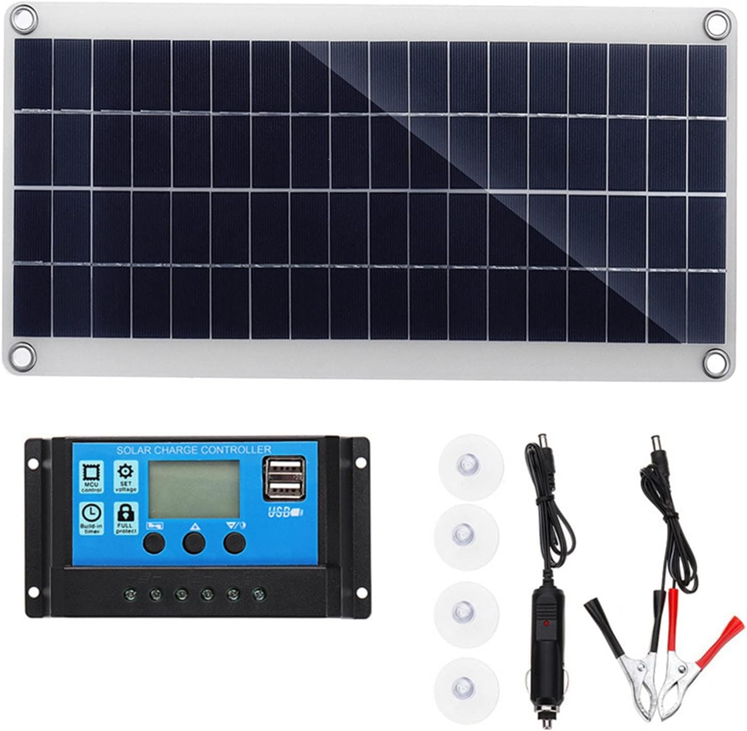 Amazon.com: MGBIDMI Solar Panels 300 Watts, Portable Campervan Solar ...