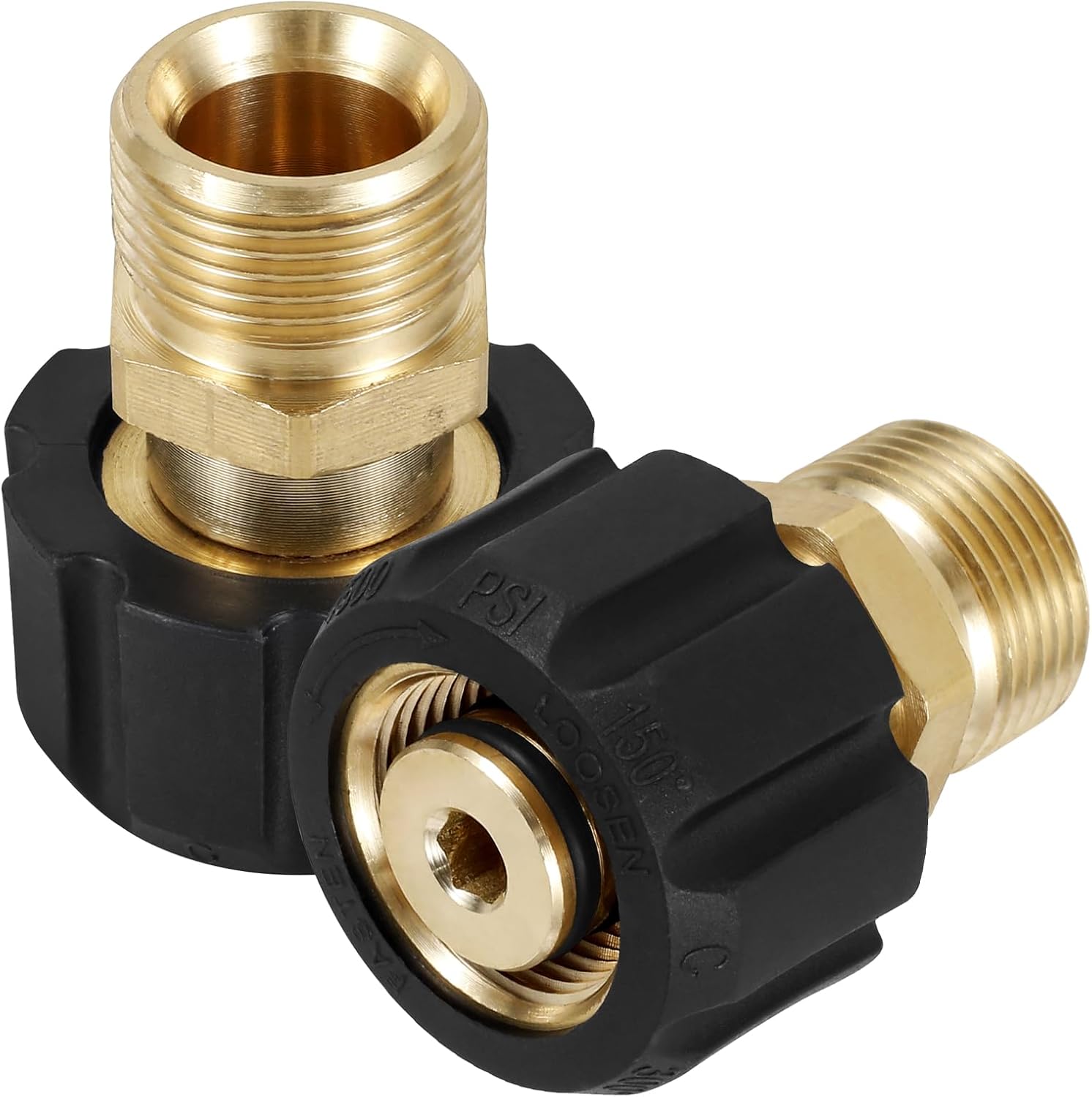 Amazon.com: 2Pcs Pressure Washer Hose Adapter Brass M22 15mm Female to ...