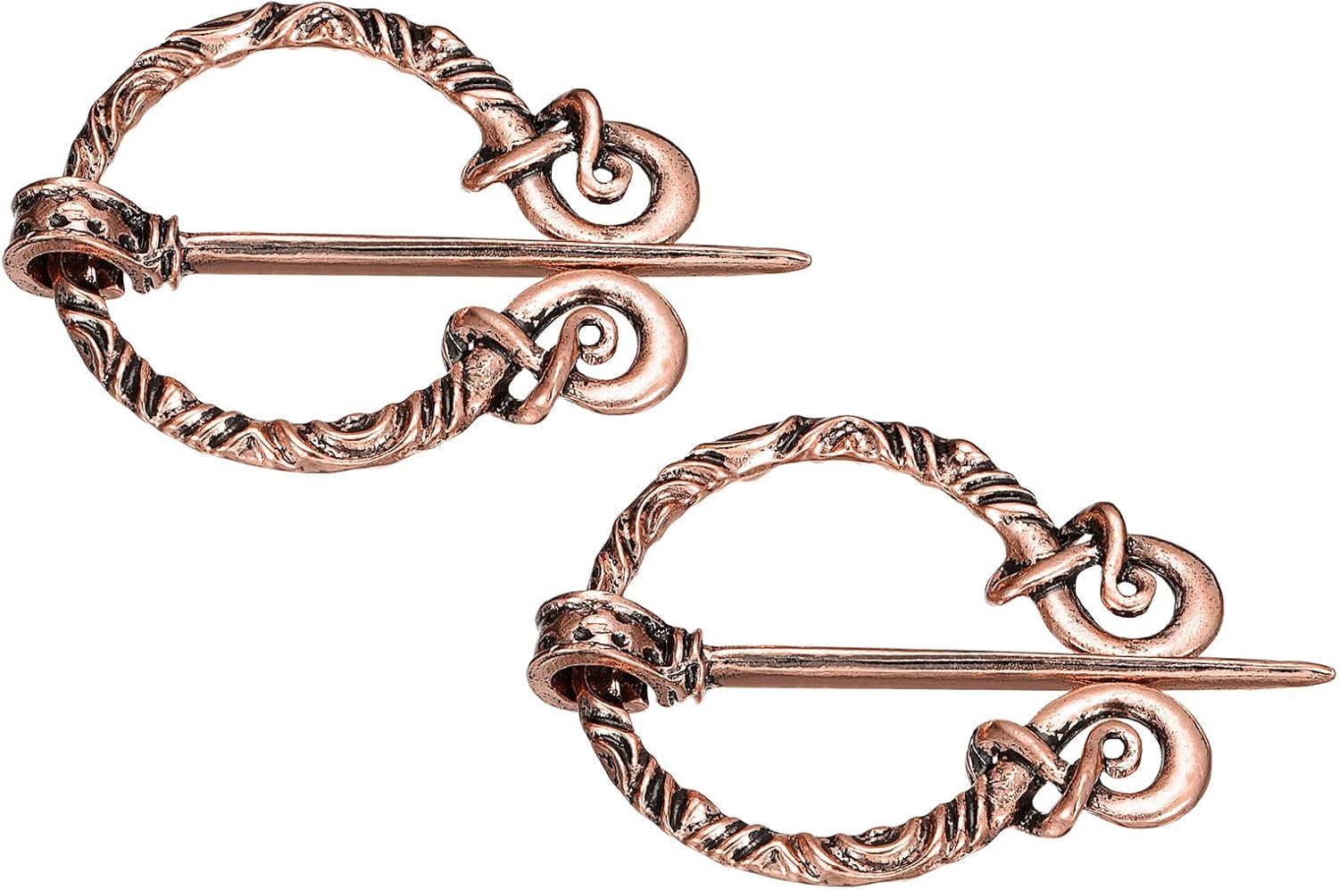 Amazon.com: uxcell 2pcs Vintage Brooch Cloak Pin, Penannular Brooch ...