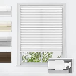 Amazon.com: LazBlinds No Tools No Drill Cordless Cellular Shades, Light ...