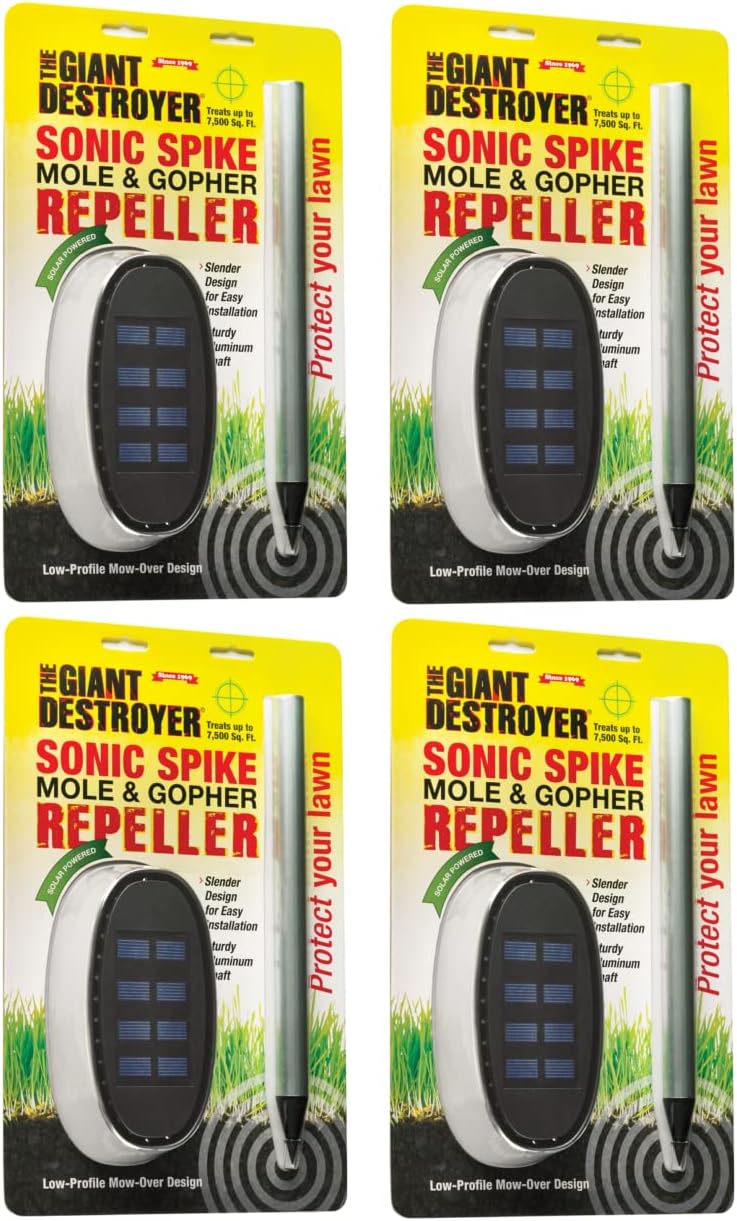 Amazon.com: The Giant Destroyer Sonic Spike Mole & Gopher Repeller - 4 ...