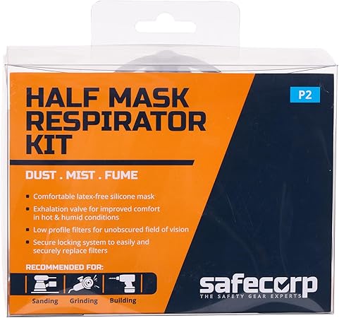 SafeCorp P2 Half Mask Respirator Kit : Amazon.com.au: Home Improvement