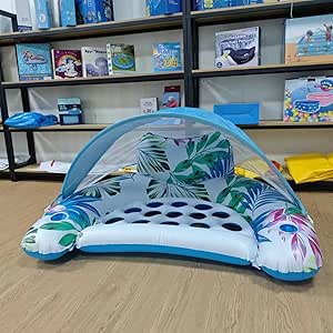 Amazon.com: Zoostliss Adult Pool Float with Canopy - Relaxing Lake ...