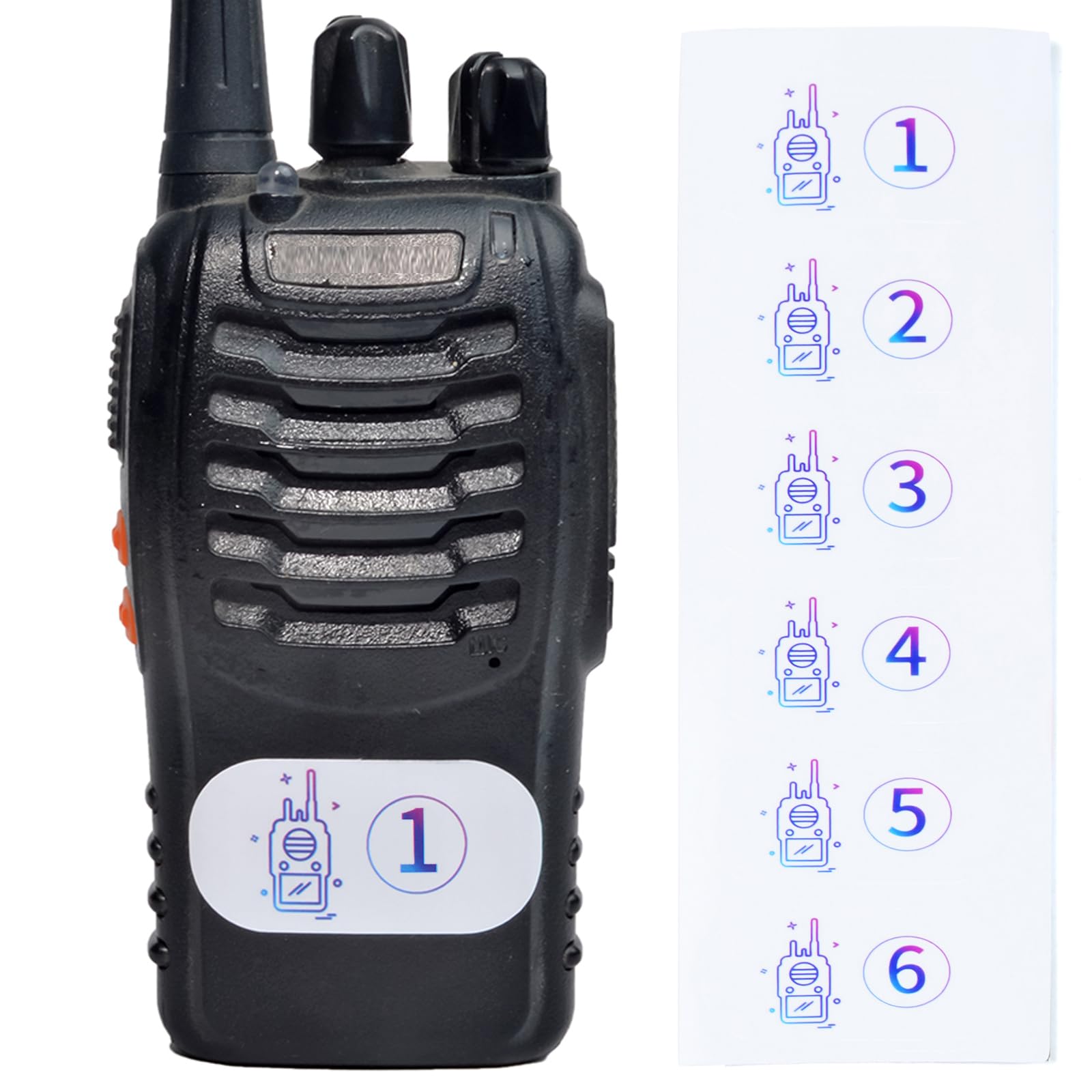 HYSHIKRA Walkie Talkie Grouping Sticker, Earpiece Separation Sticker ...