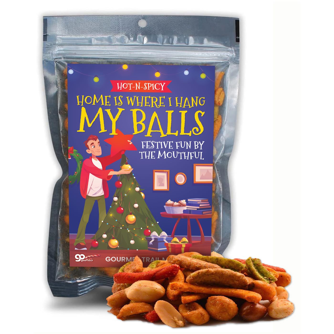 Amazon.com : Christmas Balls Trail Mix Spicy Snacks for Men Christmas ...