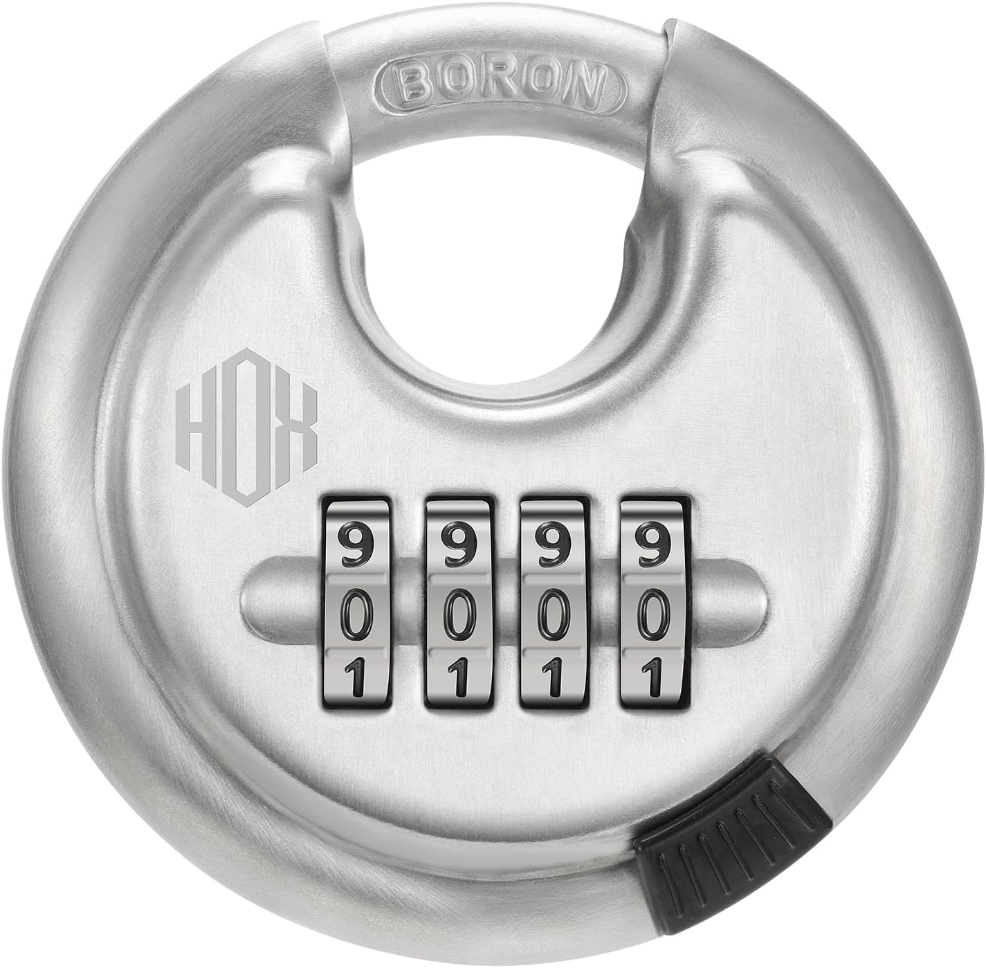 HOX Boron Shackle Combination Disc Lock, 70mm Stainless Steel Body ...