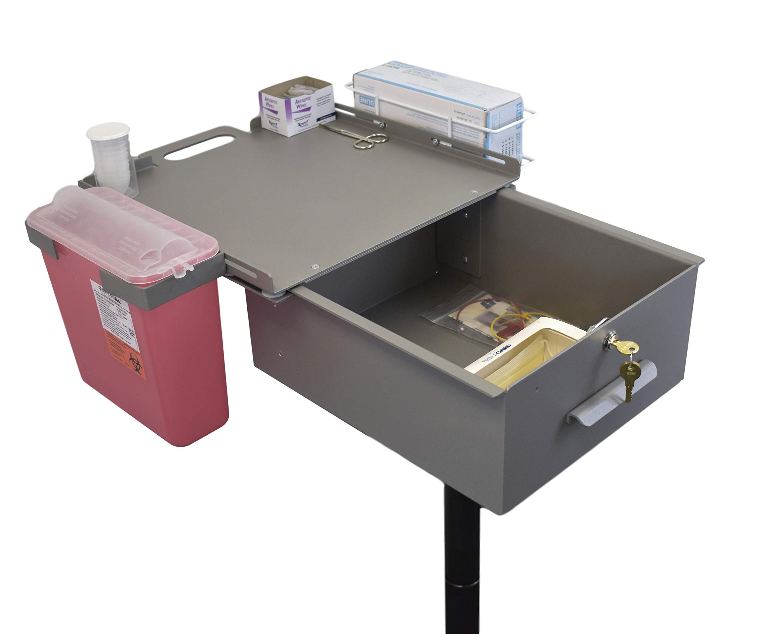 Phlebotomy Tray Heavy-Duty Phlebotomy Cart - Locking Medical Supply ...