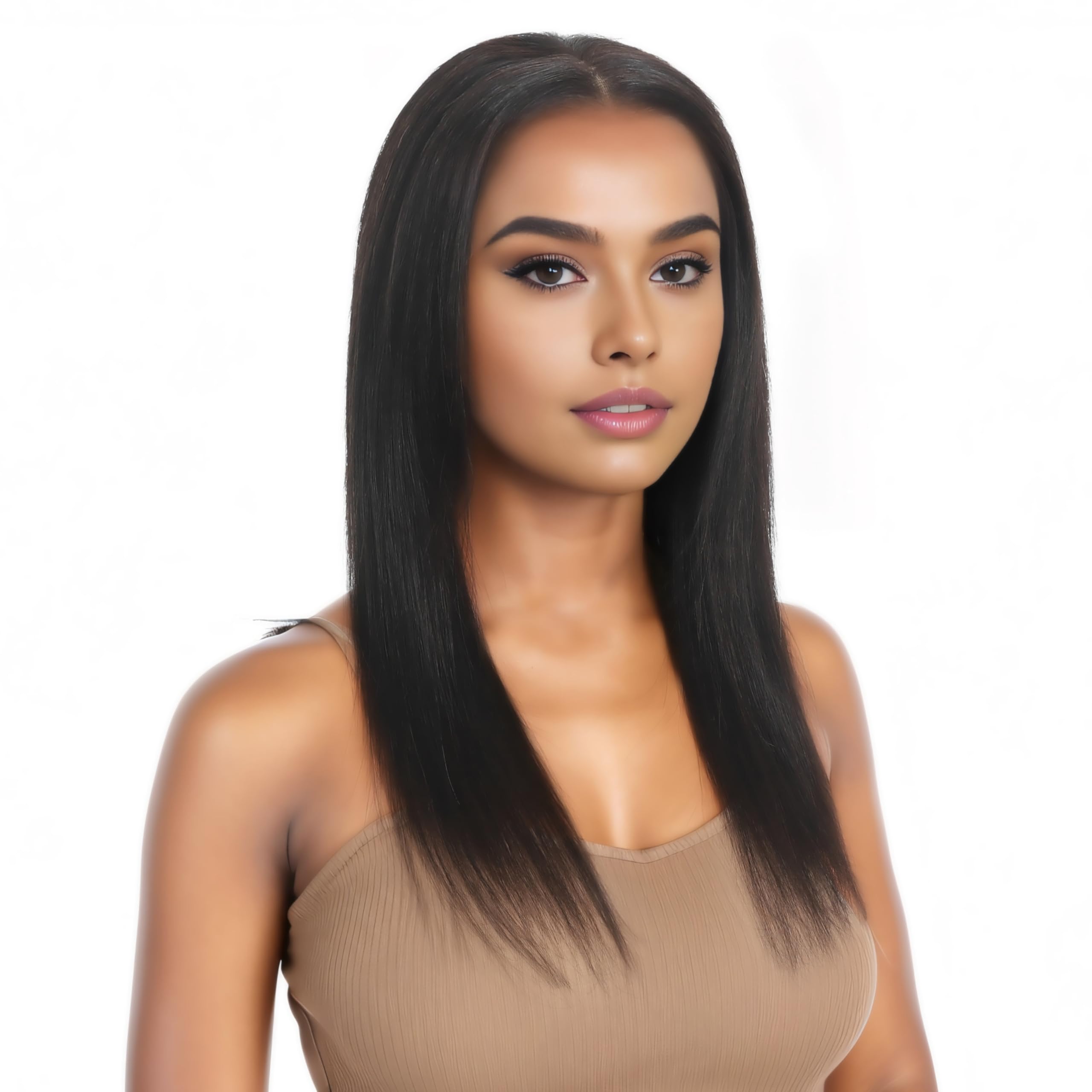 Snapklik.com : 20 Inch Real Human Hair Wigs HD Front 134 Lace Wig For ...