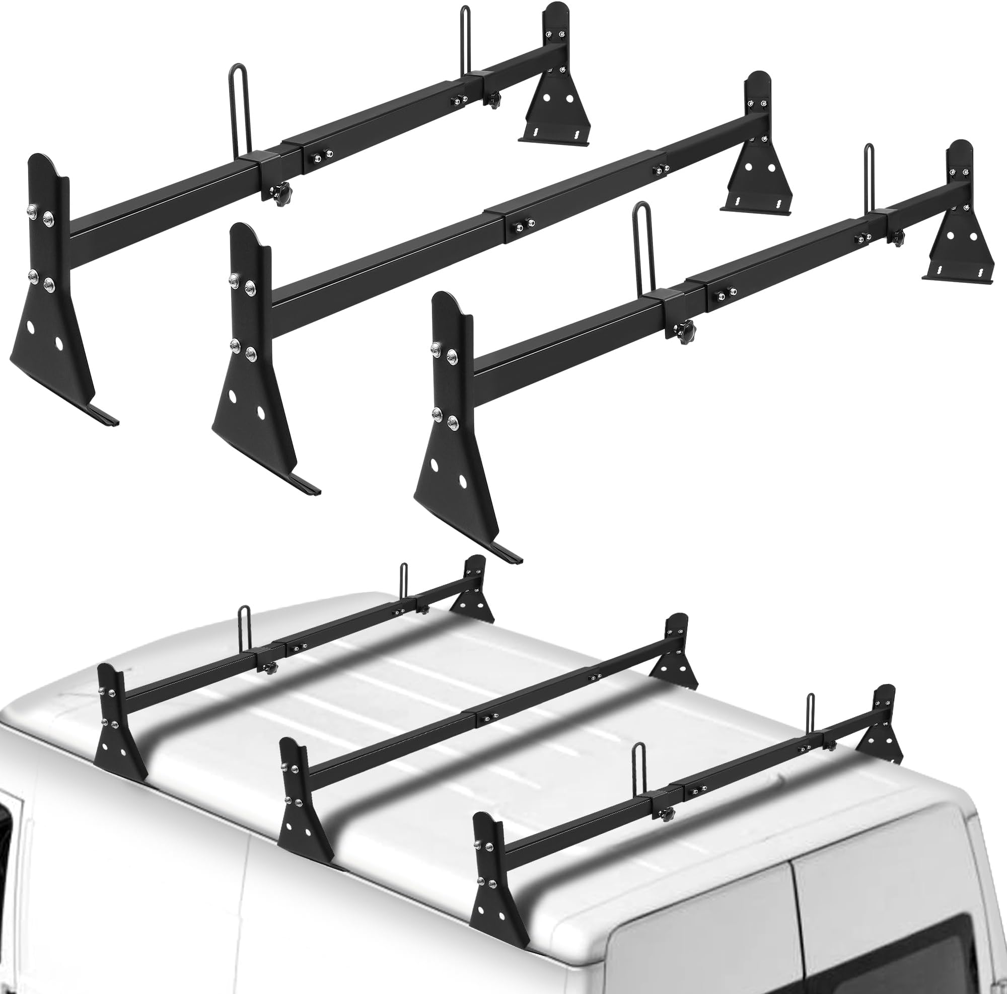 Amazon.com: Roof Ladder Rack for Van, Adjustable Length 57''-65'', 3 ...