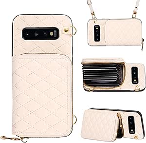 Amazon.com: Furiet Detachable Crossbody Strap Wallet Case for Samsung Galaxy S10 Plus Zipper ...