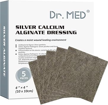 Amazon.com: Dr. Med Ag Silver Calcium Alginate Wound Dressing 4''x4 ...