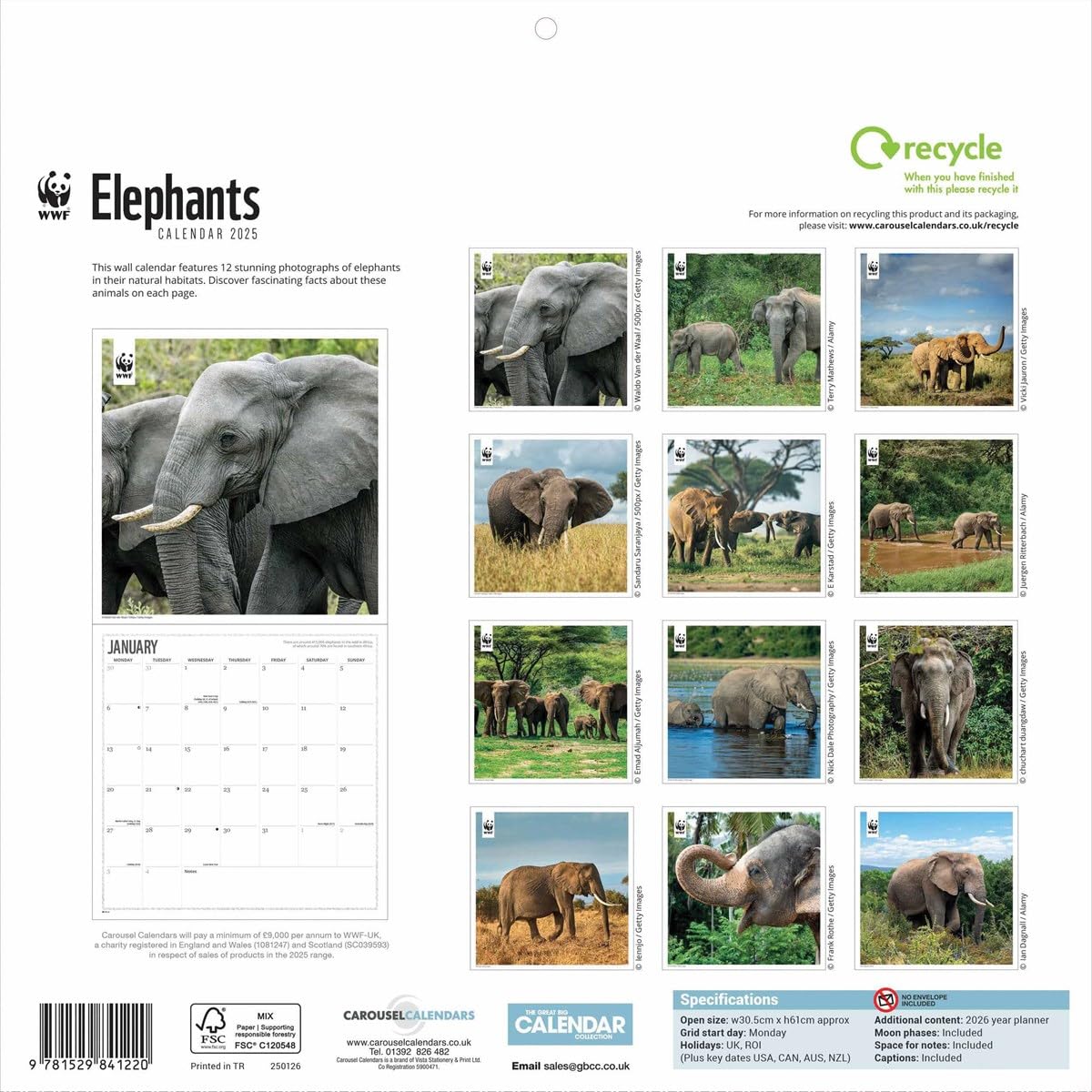 Calendar Elephants Pinterest