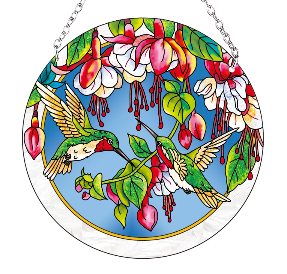 Amazon.com: Hummingbird Suncatcher Stained Glass - Hummingbird Gifts ...