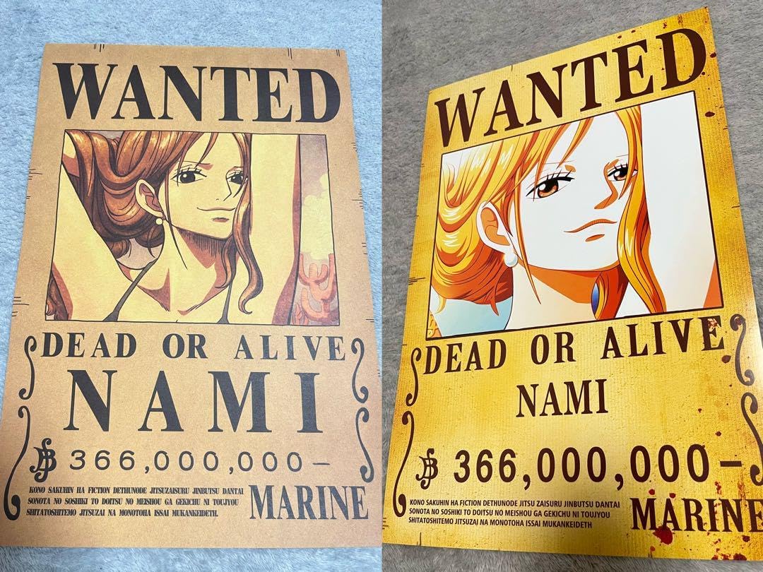 Amazon.co.jp: ワンピース 海軍手配書ポスター 2枚セット ナミ UDKD : おもちゃ