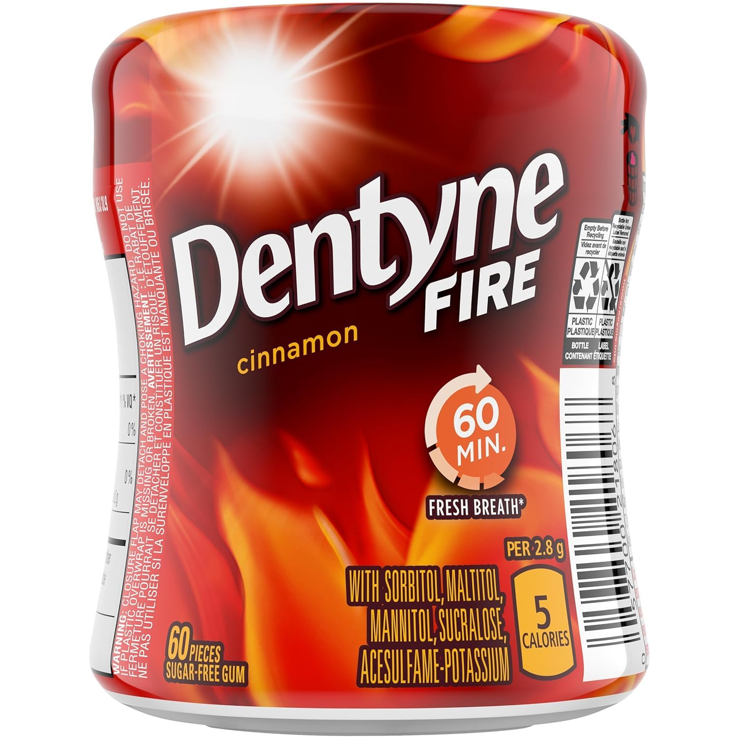 DENTYNE FIRE CINNAMON BTLS 60PC 4X6 : Amazon.ca: Everything Else