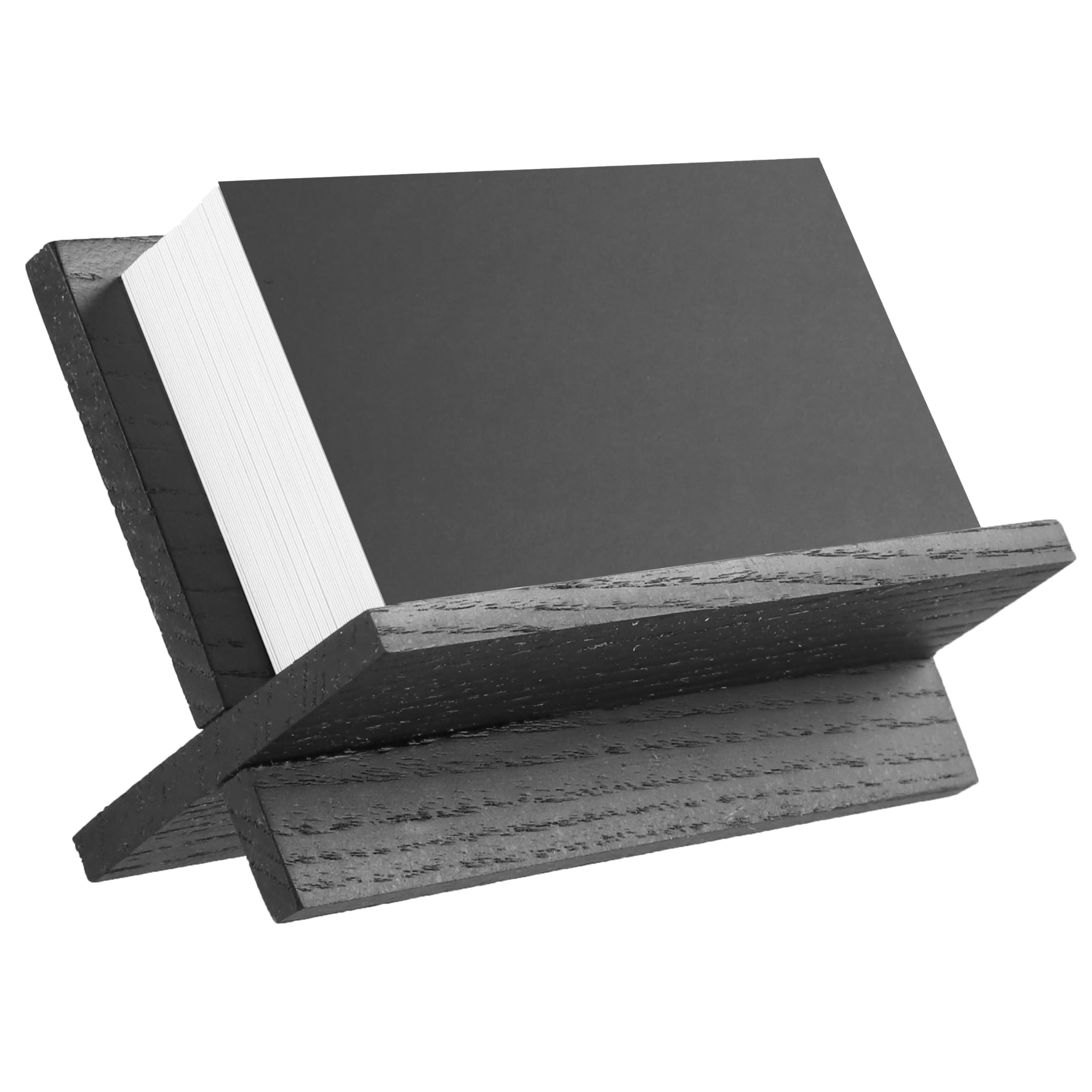 Amazon.com: TOROS store Business Card Holder for Desk - Black Wood ...