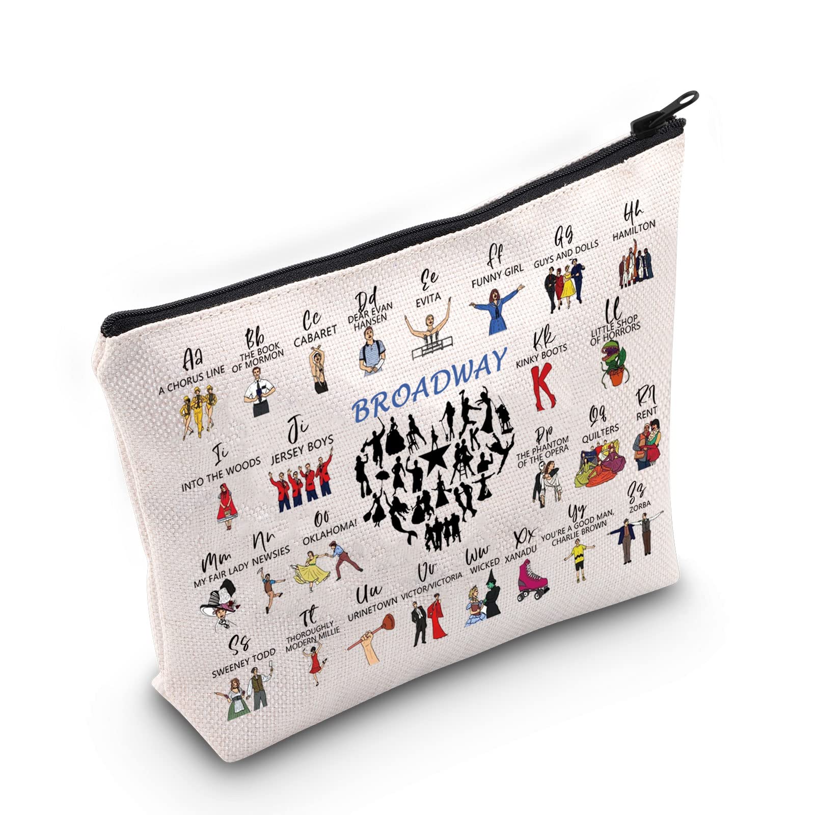 Amazon.com: Broadway Cosmetic Makeup Bag Broadway Musical Lover Gift ...