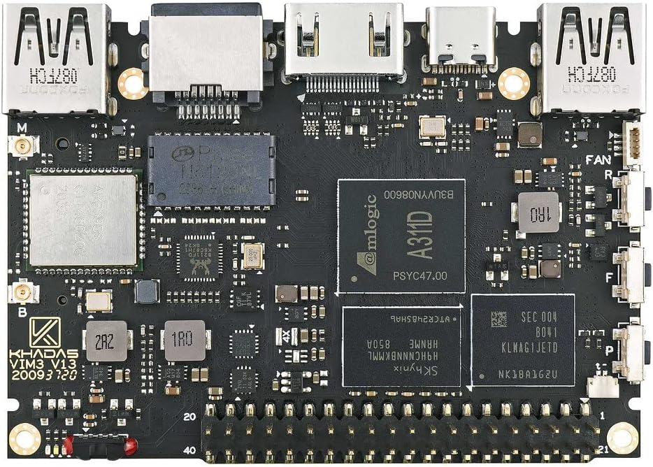 Amazon.co.jp: Khadas シングルボードコンピューター VIM3 Basic SBC Amlogic製CPU,A311D搭載,LPDDR4,2GB RAM 16GB eMMC ...