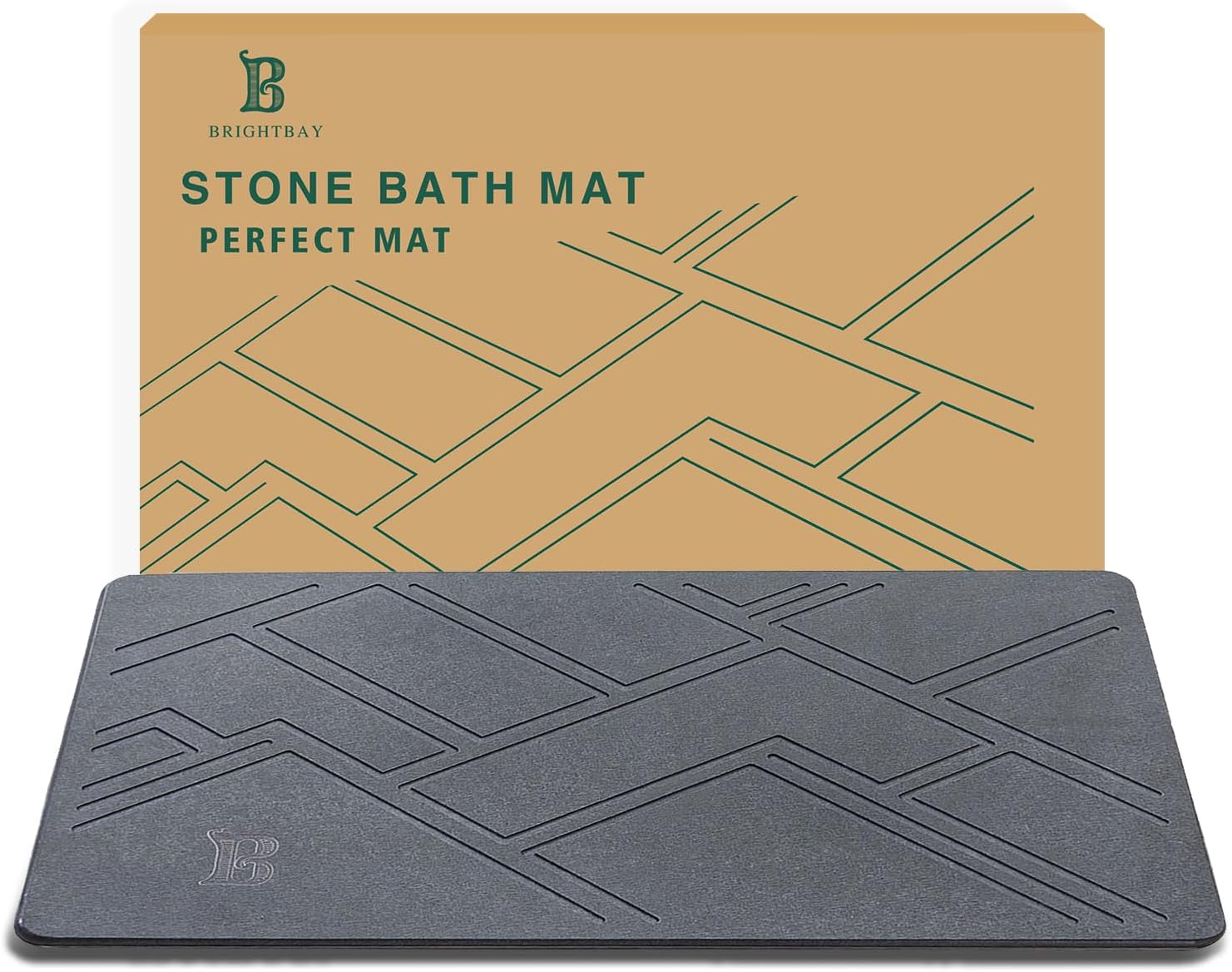 Amazon.com: BrightBay Store Stone Bath Mat - Super Absorbent Diatomite ...