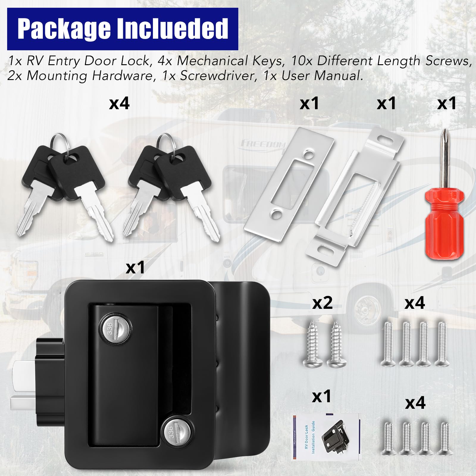 Snapklik.com : RV Travel Trailer Entry Door Lock