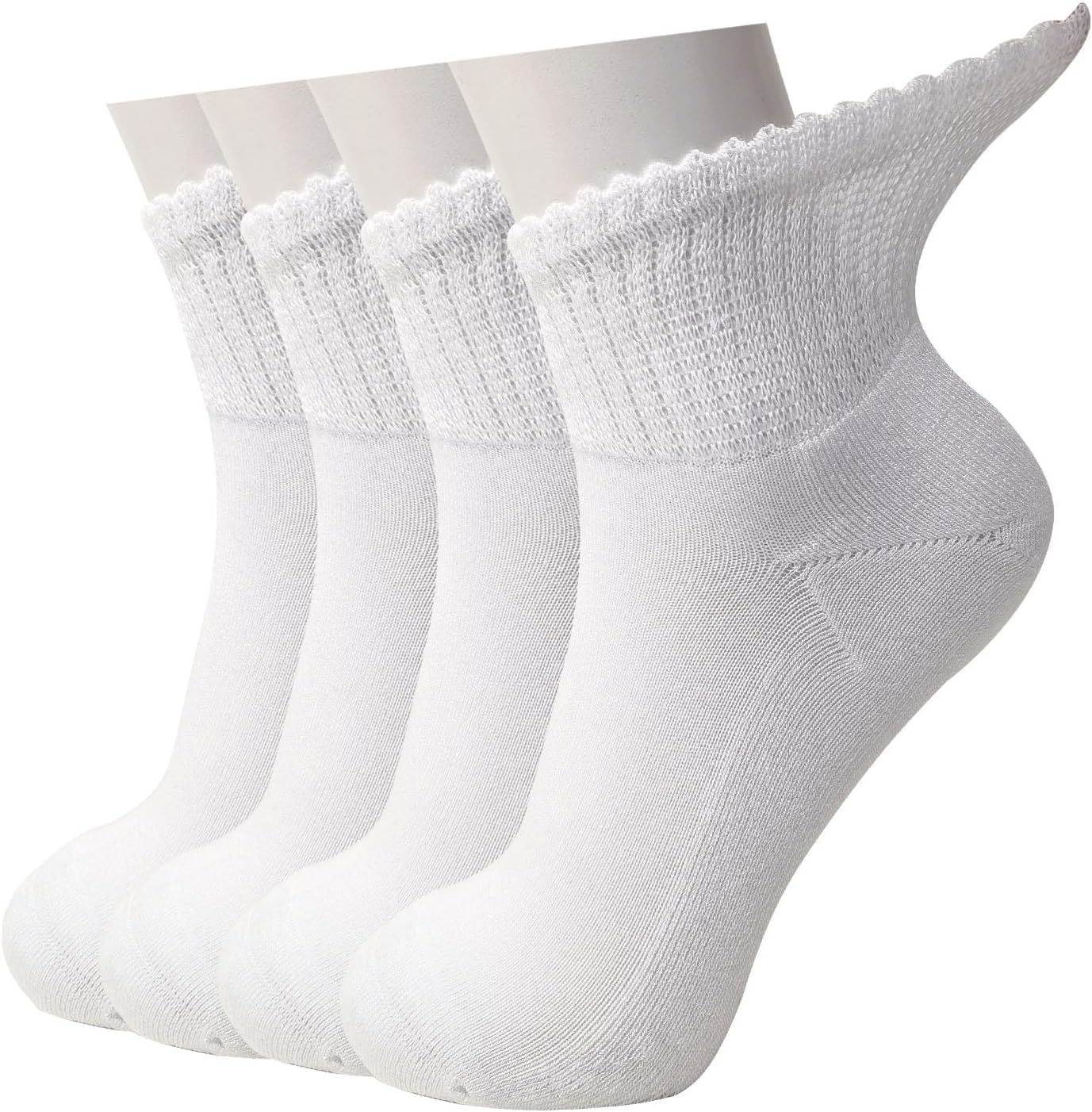 Amazon.com: LIN Diabetic&Circulator Ankle Socks,4 Pairs,Non-Binding ...
