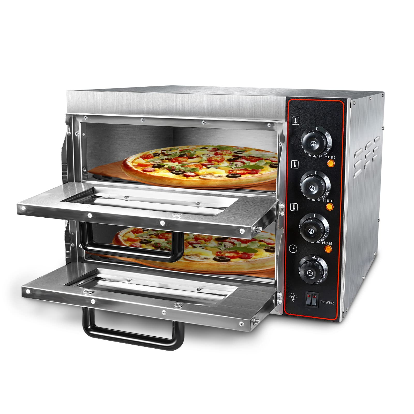Amazon.com: Commercial Pizza Oven Countertop,Double Deck 16 inch with ...