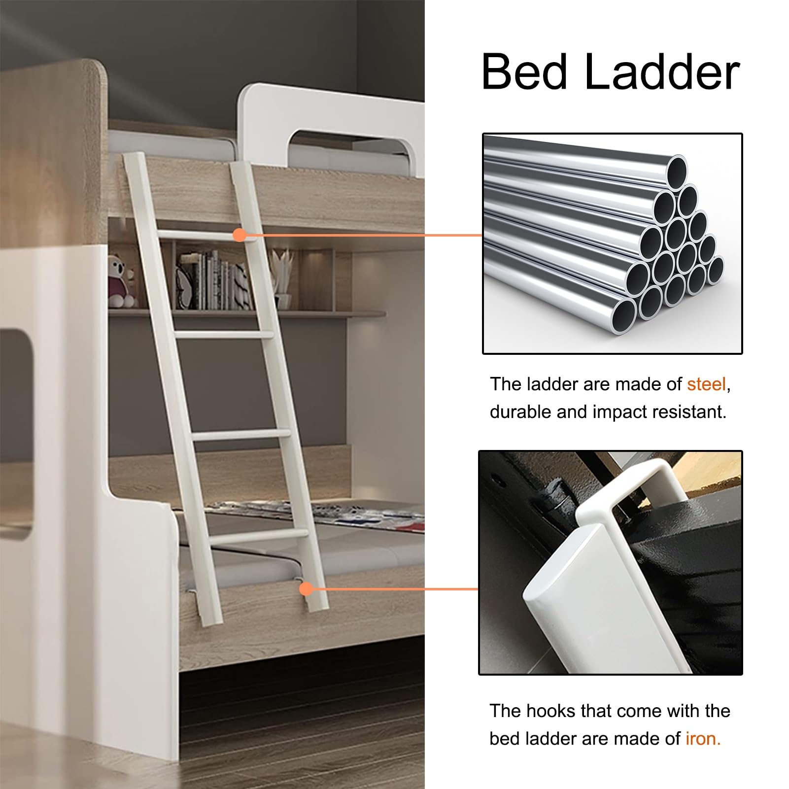 Bunk Bed Slide Attachment Only 4-Pack Angled Bunk Bed Ladder Hooks ...