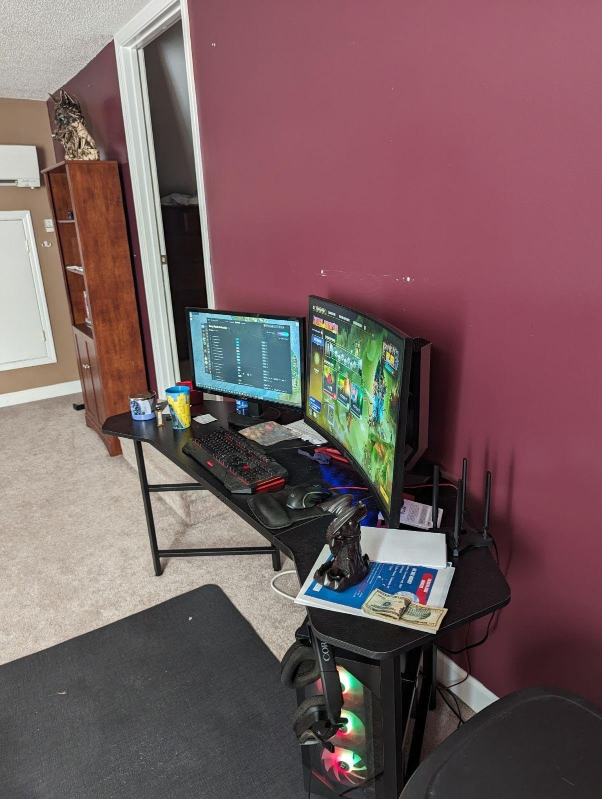 $18/mo - Finance Tribesigns Gaming Desk, Ergonomic Gaming Computer Desk ...