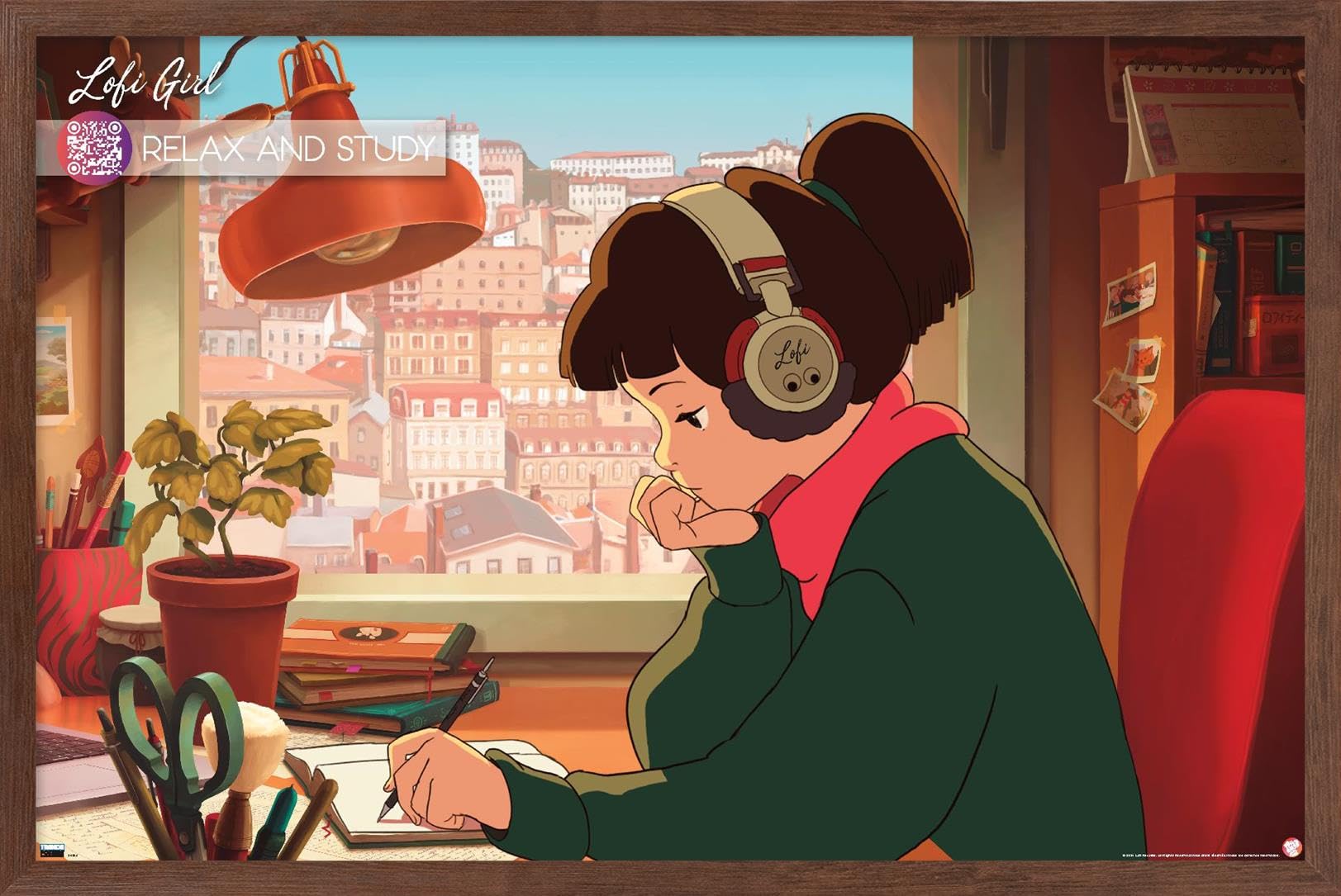 Amazon.com: Trends International Lofi Girl - Relax and Study Wall Poster: Posters & Prints