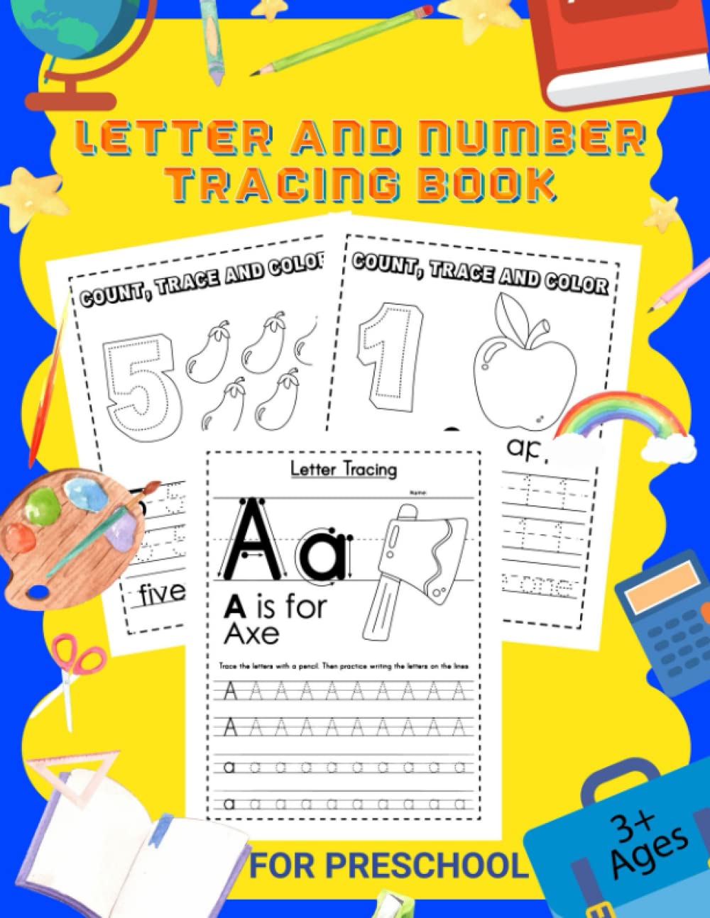 Buy Letter & Number Tracing Book FOR PRESCHOOL +3 Ages: Fun Preschool ...