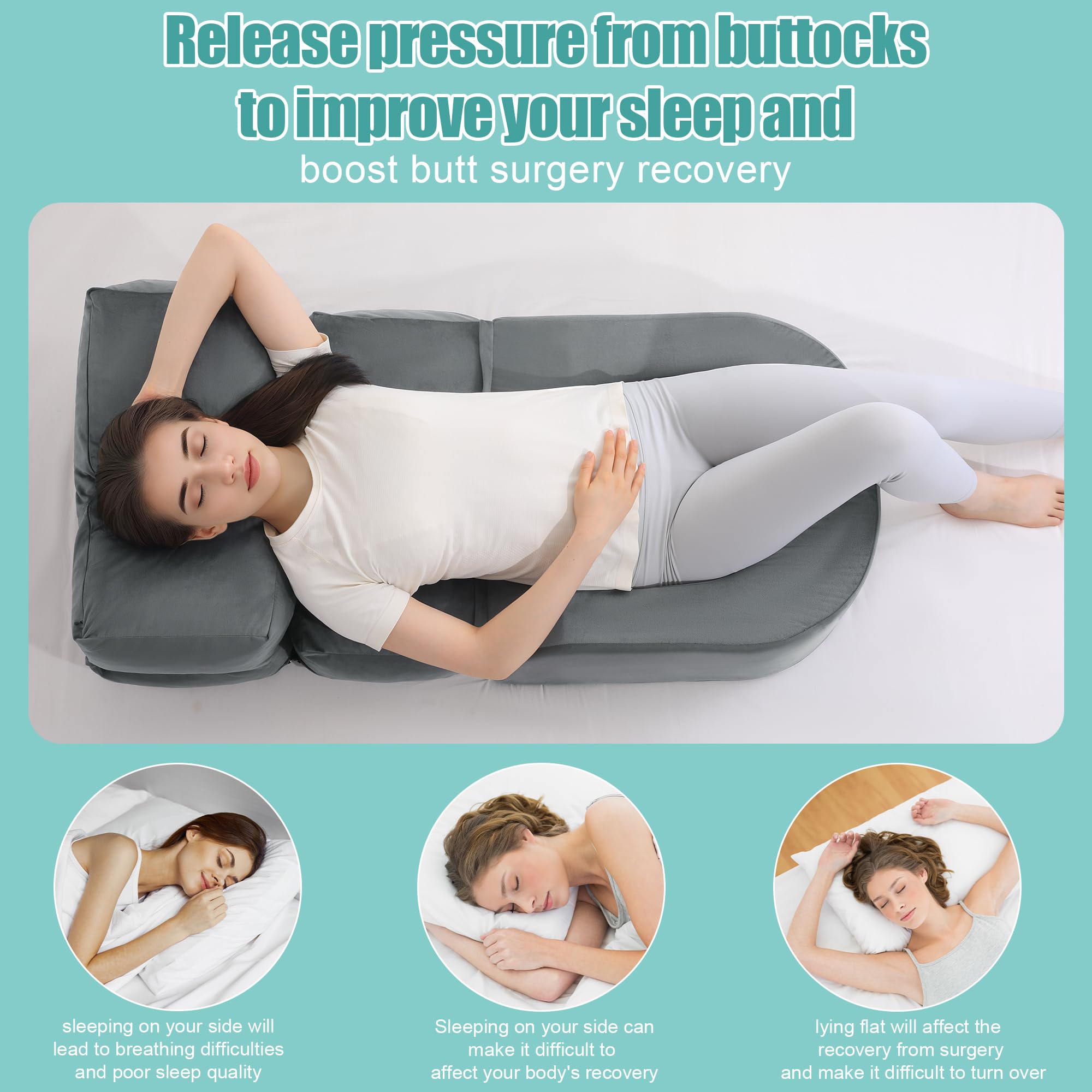 Snapklik.com : HOMBYS BBL Pillow After Surgery For Sleeping,High ...
