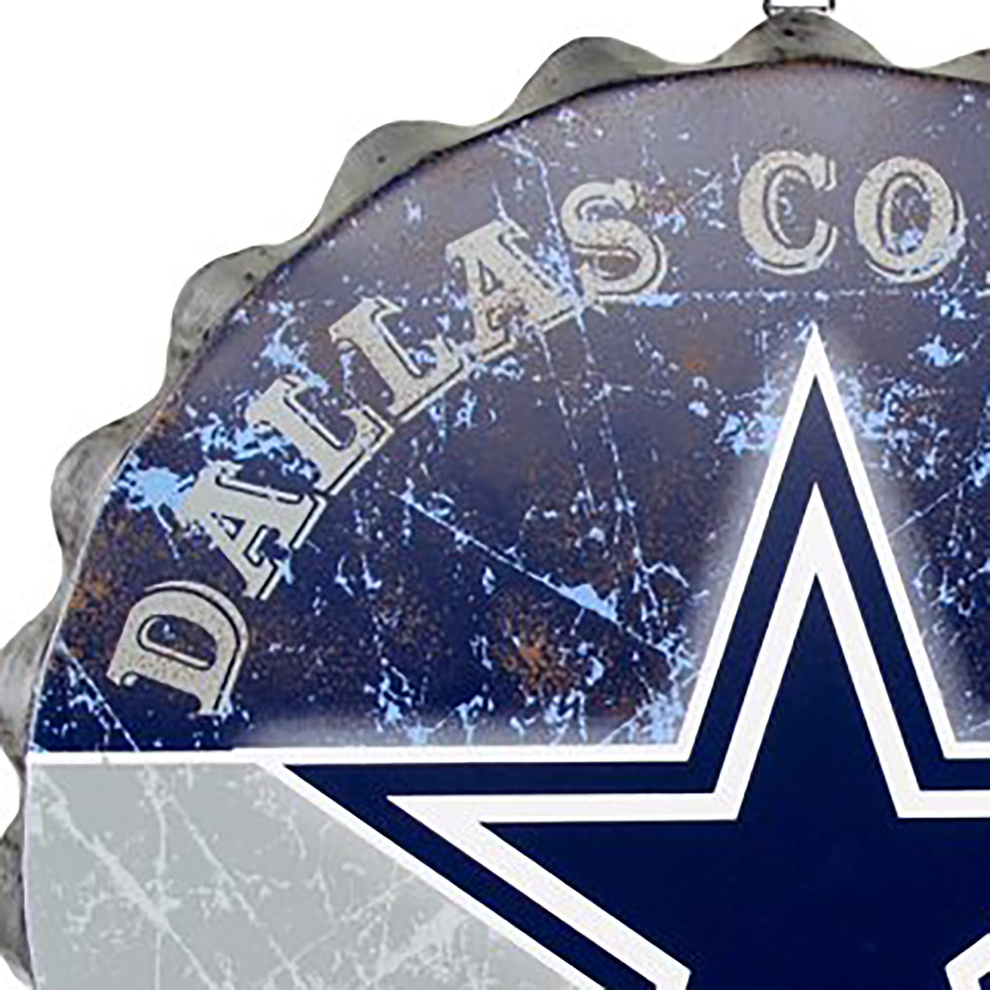 Snapklik.com : Dallas Cowboys NFL Metal Distressed Bottlecap Sign
