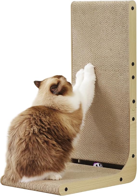 Amazon.com : VARLNALY L-Shape Cat Scratcher, 27 Inch Cat Scratching Pad ...