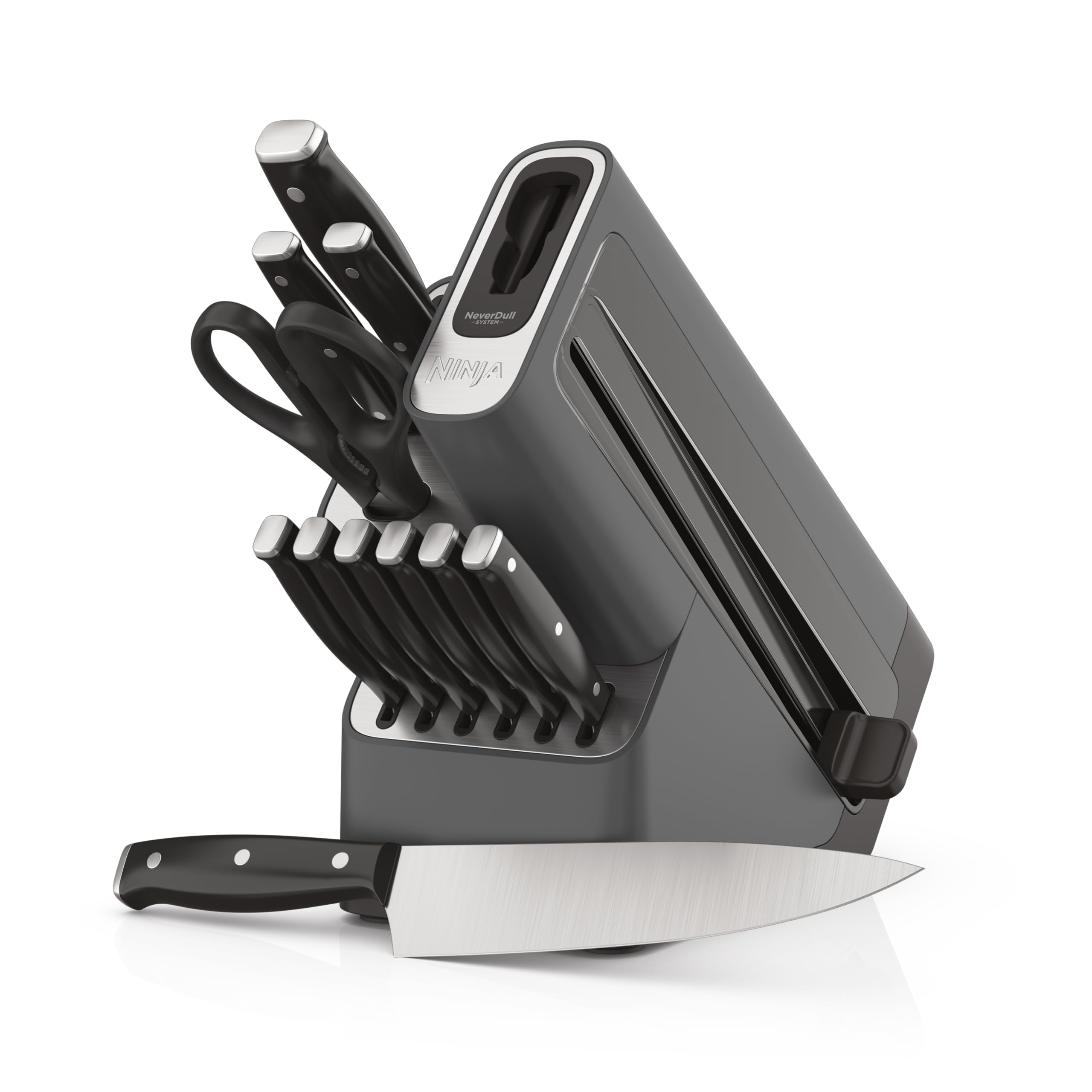 Ninja NeverDull 12-Piece Essential Knife System with Built-in Sharpener ...