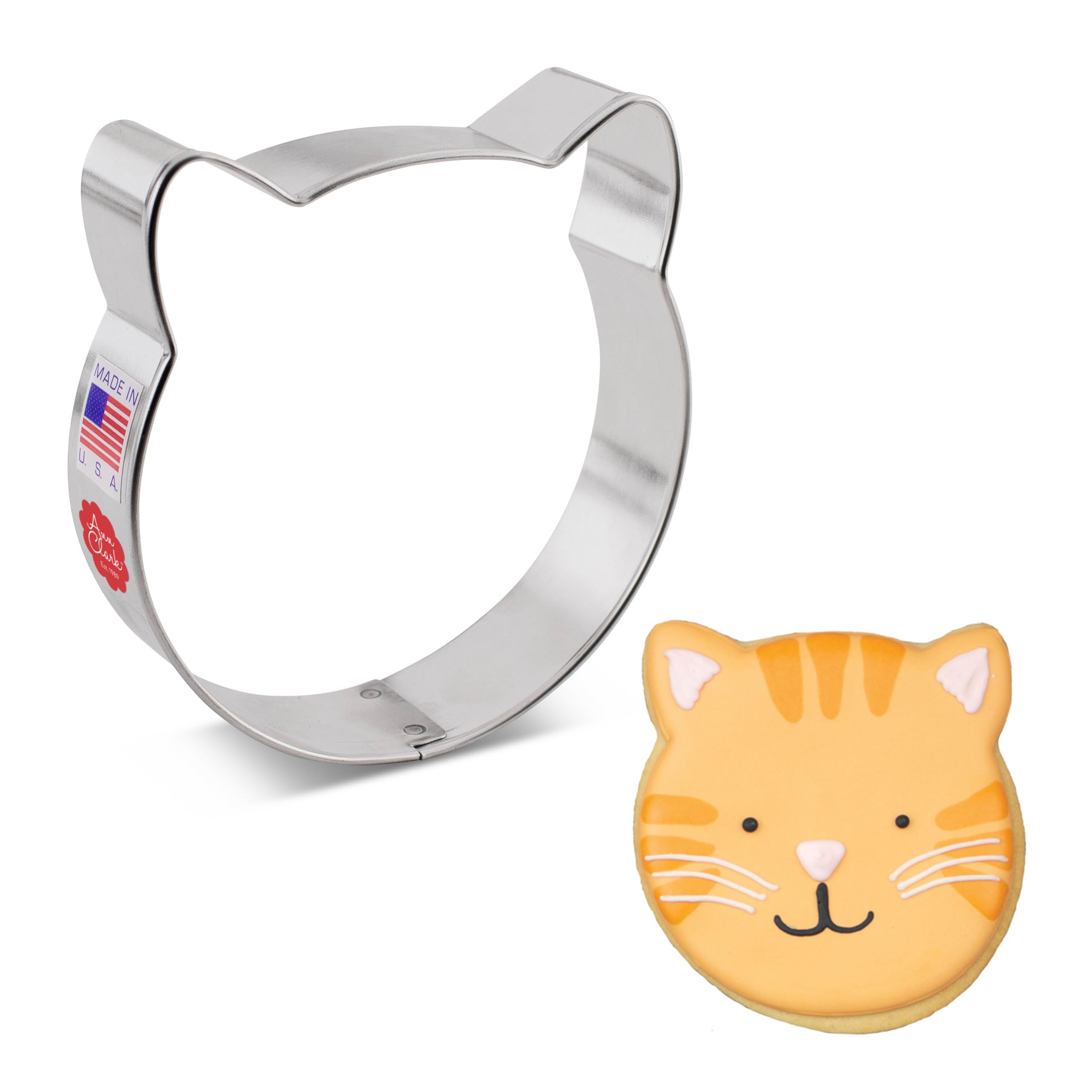 Amazon.com: Cat Face Sandwich Cutter Cookie Cutter, 4" by Ann Clark ...