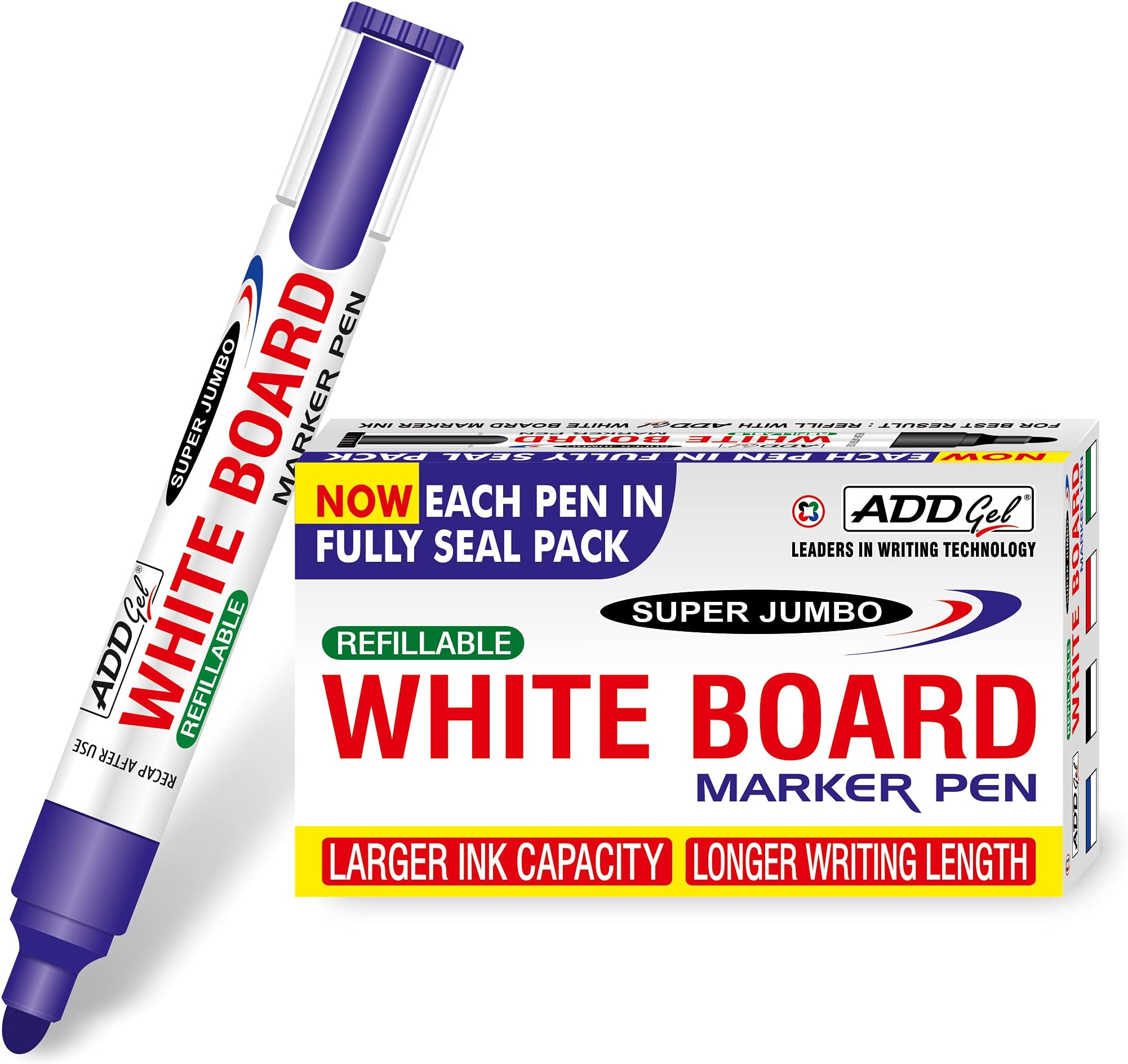 Add Gel WhiteBoard Marker Blue Set of 20 Markers Pens : Amazon.in ...