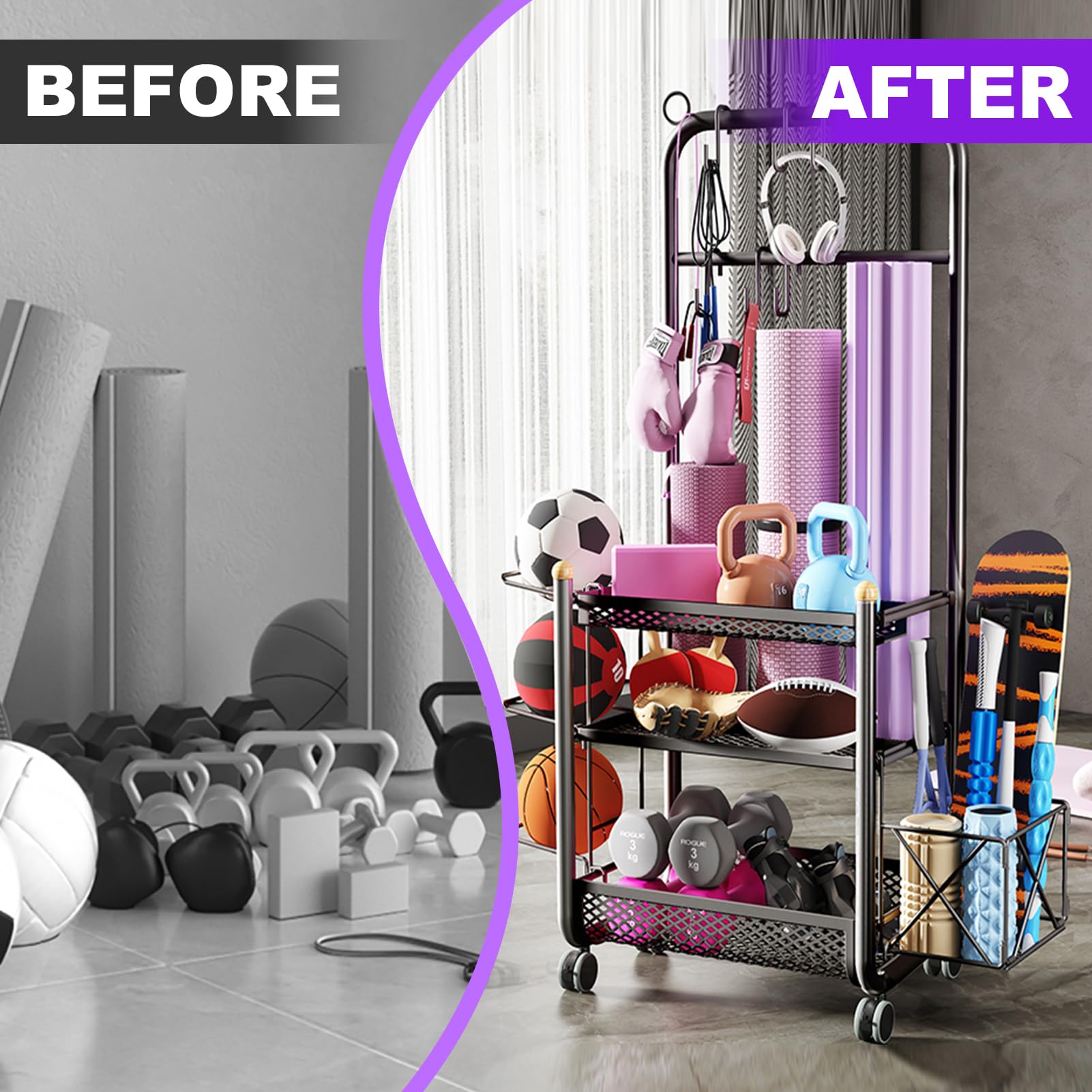 Snapklik.com : Honeysky Strength Training Dumbbell Racks, Gym Storage ...