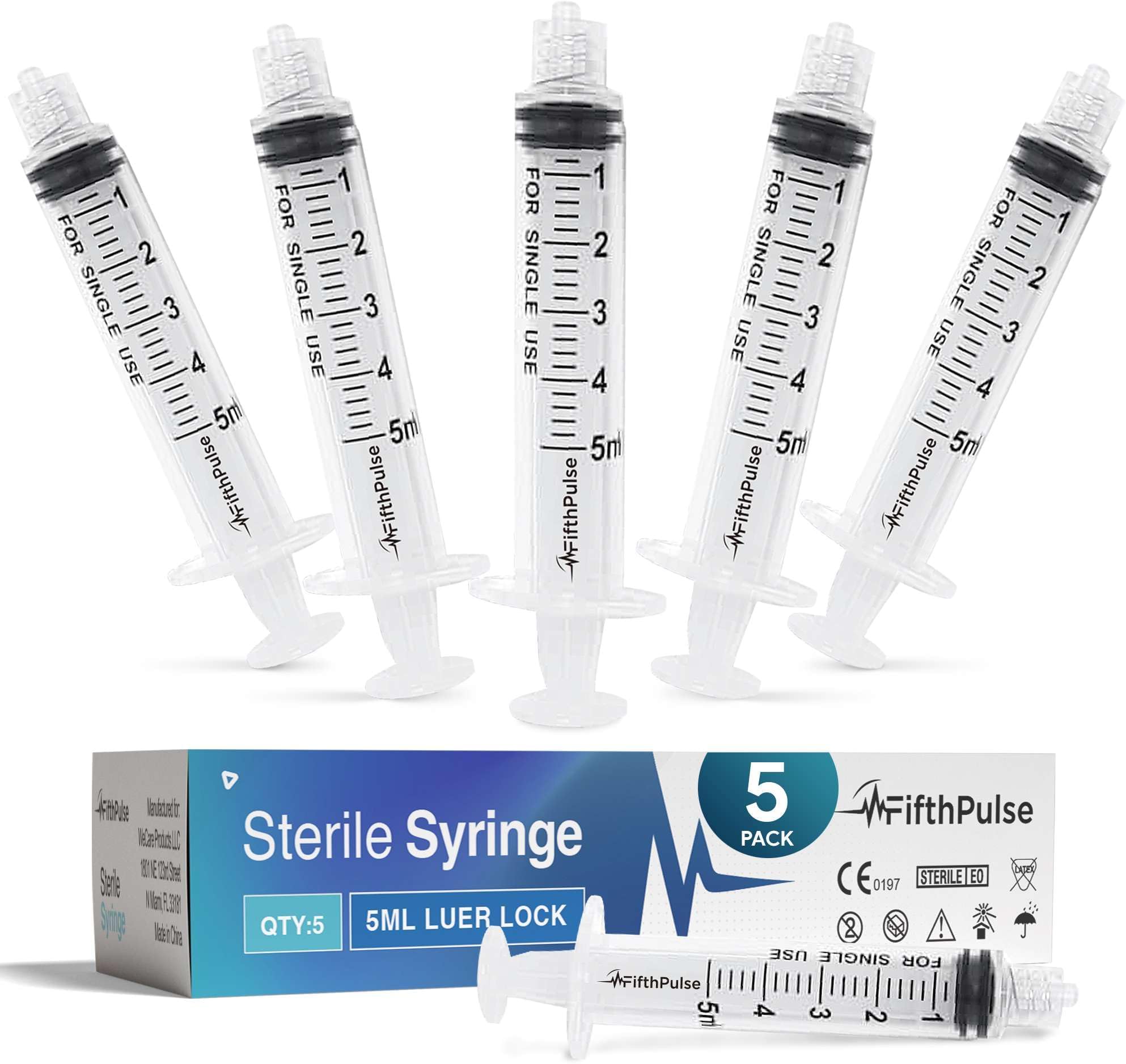 Amazon.com: 5 ml Syringe without Needle - 5 Pack of Individually ...