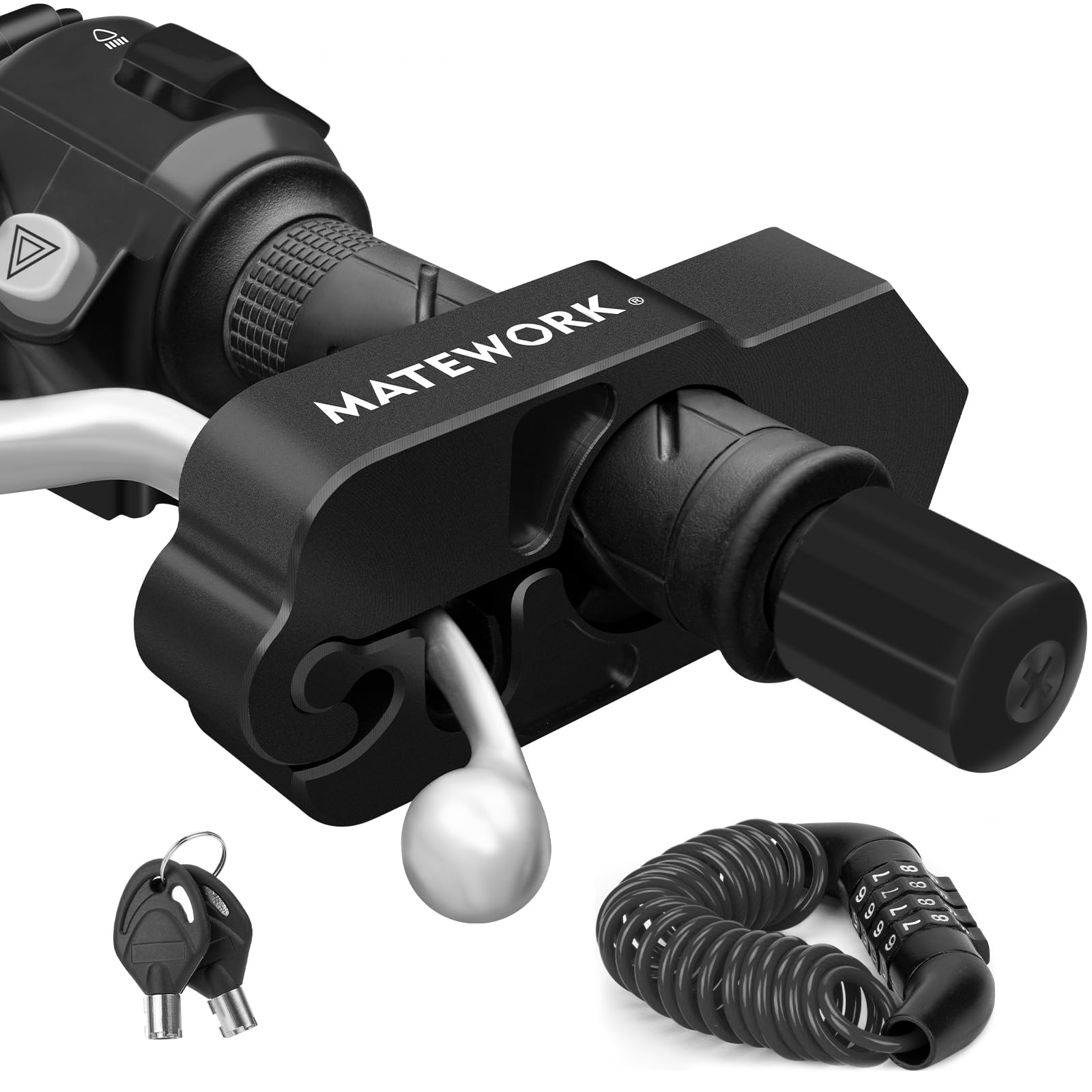 Amazon.com: Motorcycle Lock Anti Theft Heavy Duty, Motorcycle Handlebar ...