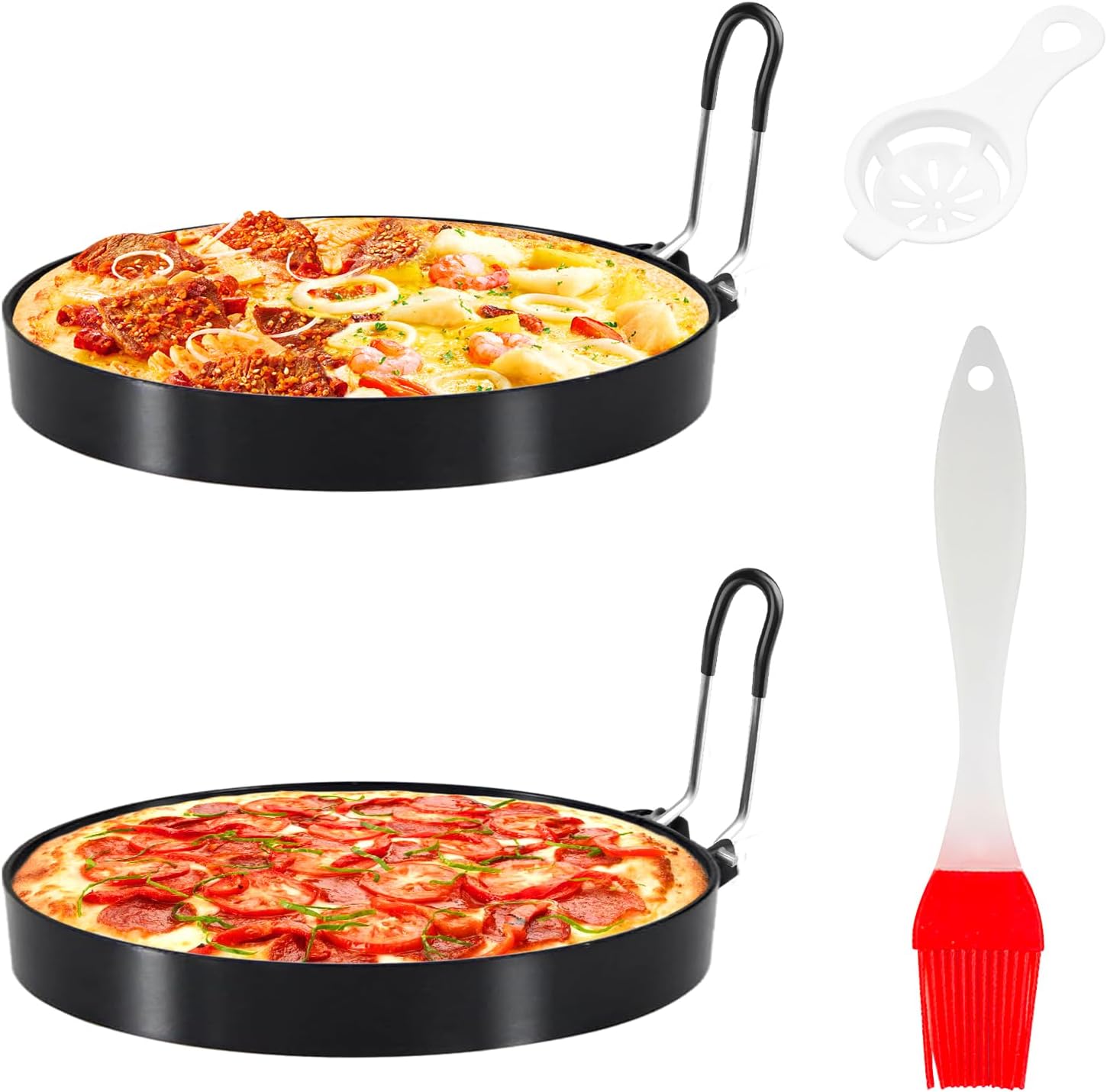 Amazon.com: 6 Pack Egg Ring, Stainless Steel Round Egg Cooking Rings ...