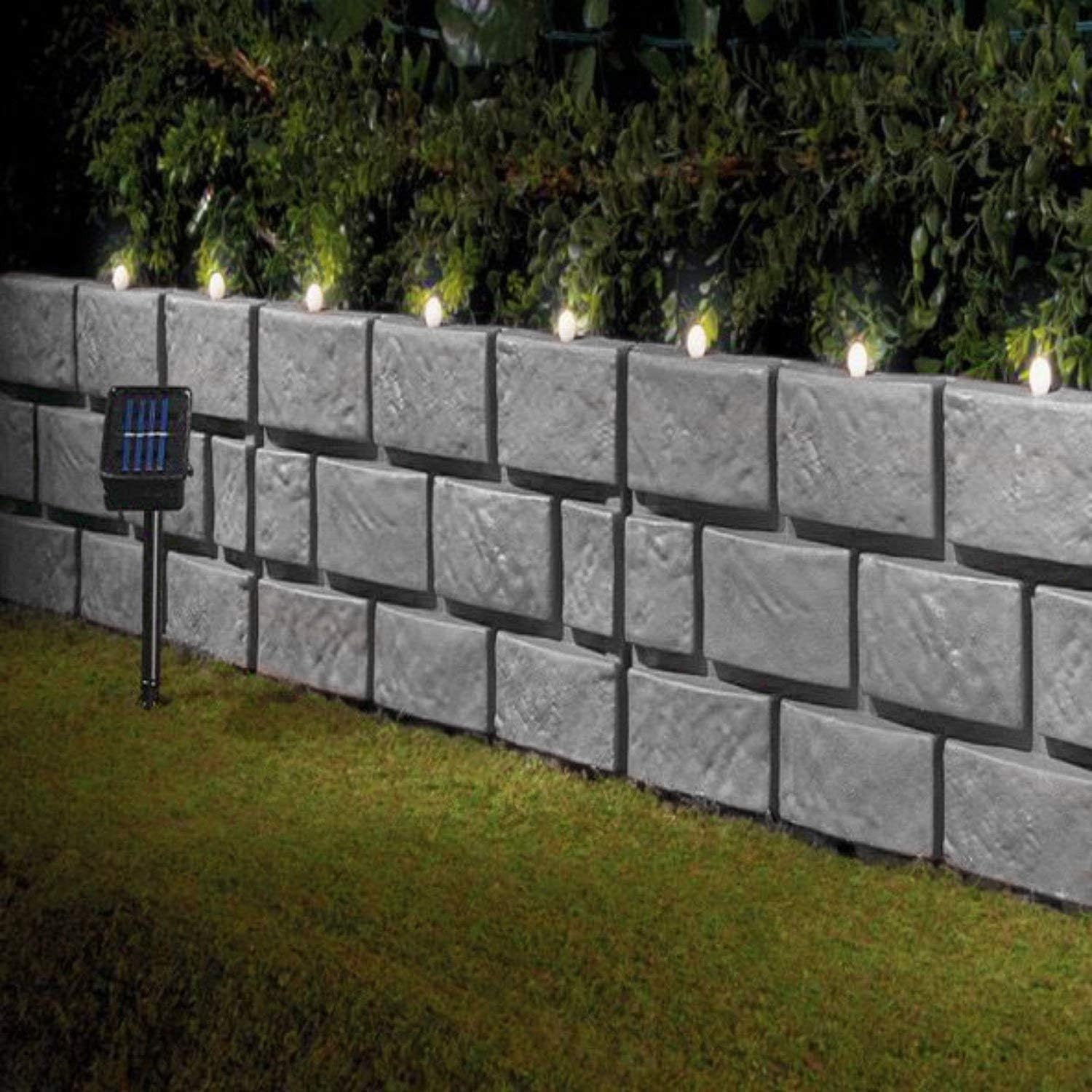 SmashingDealsDirect Lawn Edging Plant Border Lawn Edging with LED Solar ...