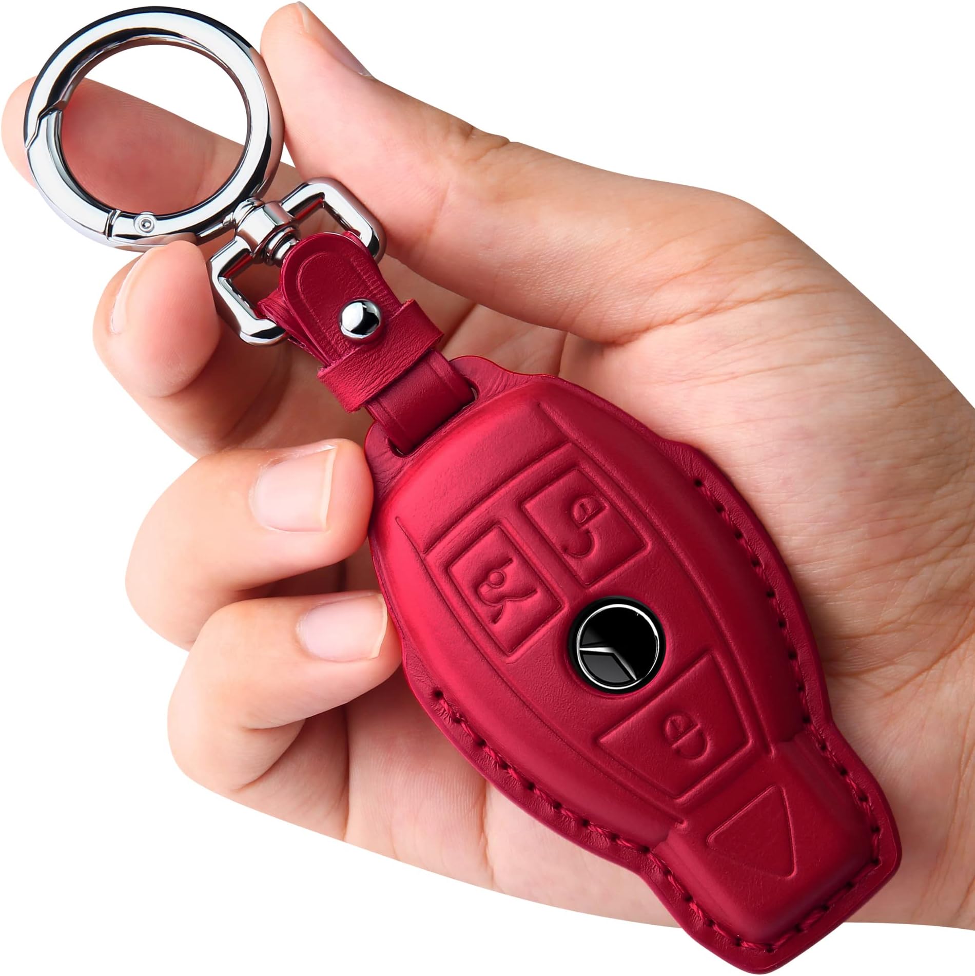 Amazon.com: Vitodeco Genuine Leather Smart Key Fob Case with Leather ...