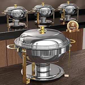 Amazon.com: Amhier 5 Qt Chafing Dish Buffet Set with Stainless Steel ...