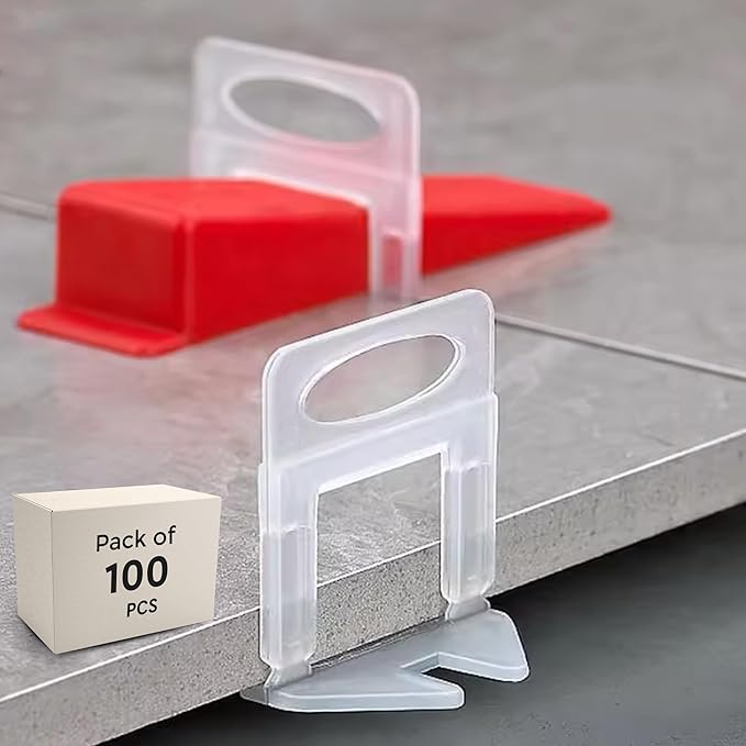 Robustt Tiles Leveling Clip - Pack of 100 Pcs | 1mm Tile Spacer For ...