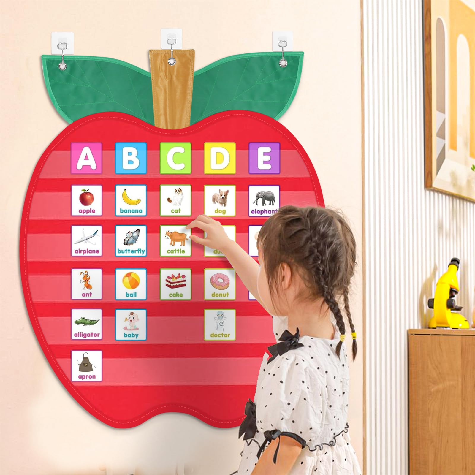 Snapklik.com : Large Pocket Chart For Classroom, 27 12x 33 78" Apple ...