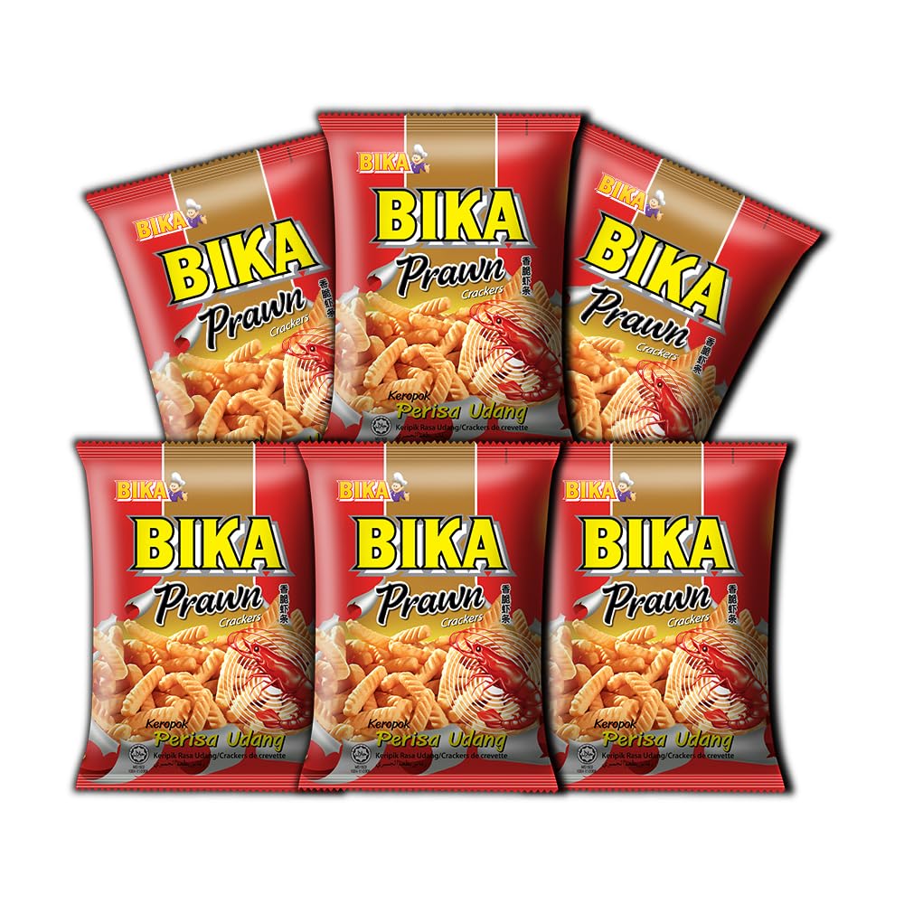 BIKA Prawn Crackers 60 g Pack of 6 : Amazon.in: Grocery & Gourmet Foods