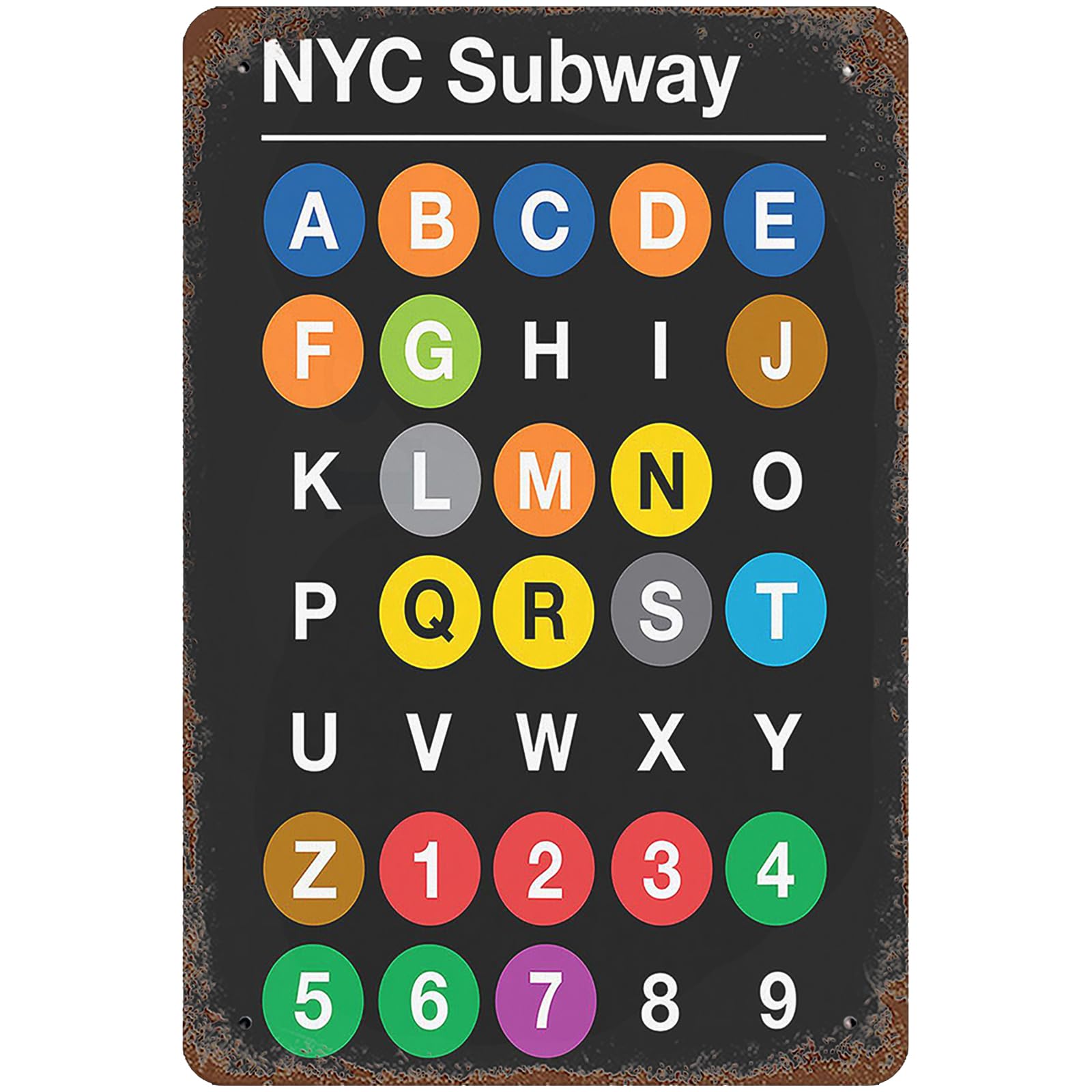 Nyc Subway Letters All Stop Buttons Magnet – Transit Gifts