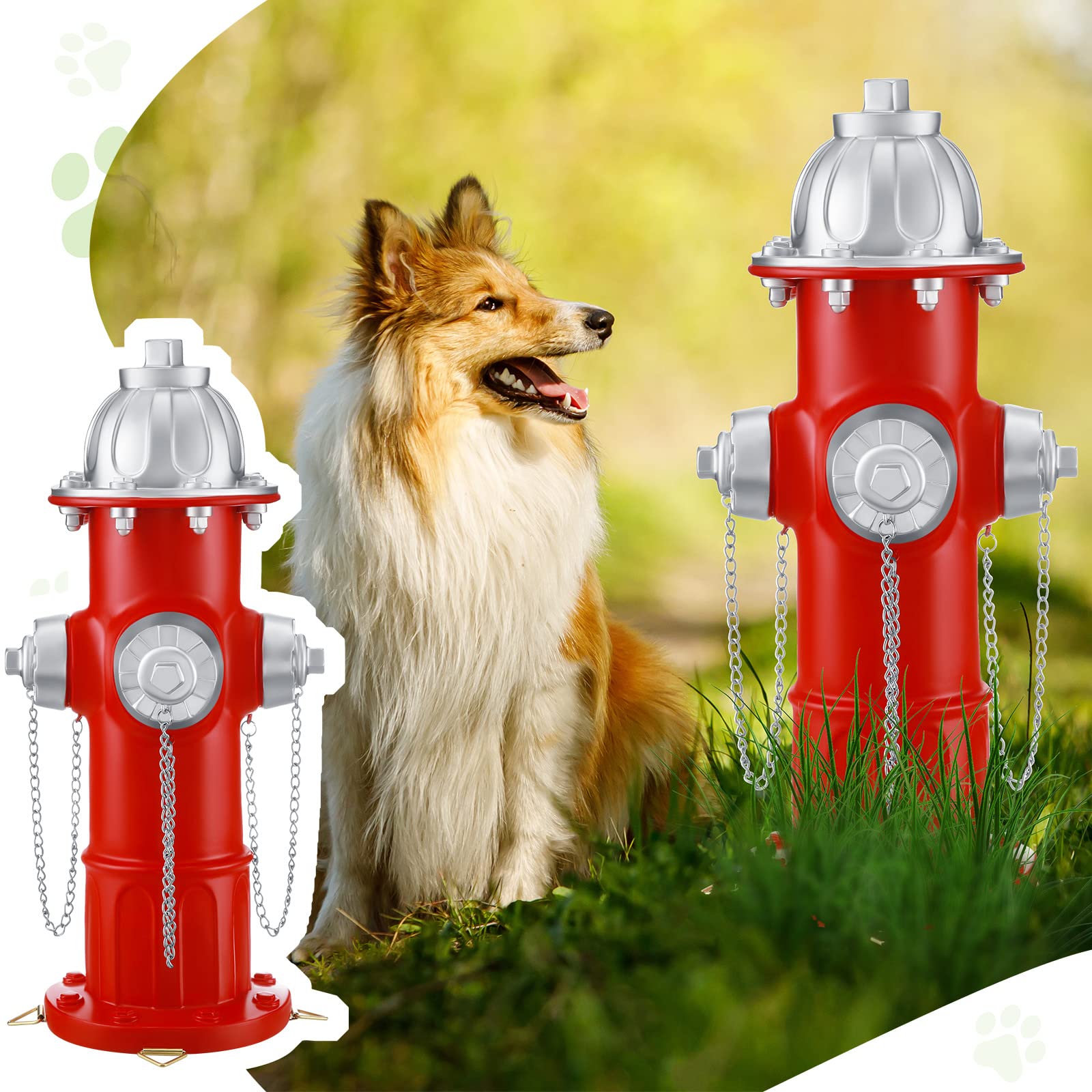 Snapklik.com : 2 Pcs 14.5 Inch Garden Hydrant Fire Statue, Fire Hydrant ...