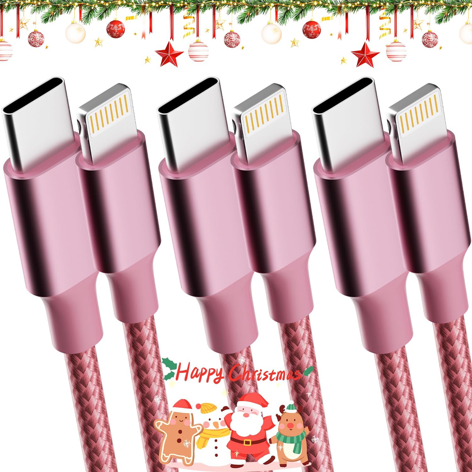 Amazon.com: USB C to Lightning Cable 2 Pack 3FT [Apple MFi Certified ...