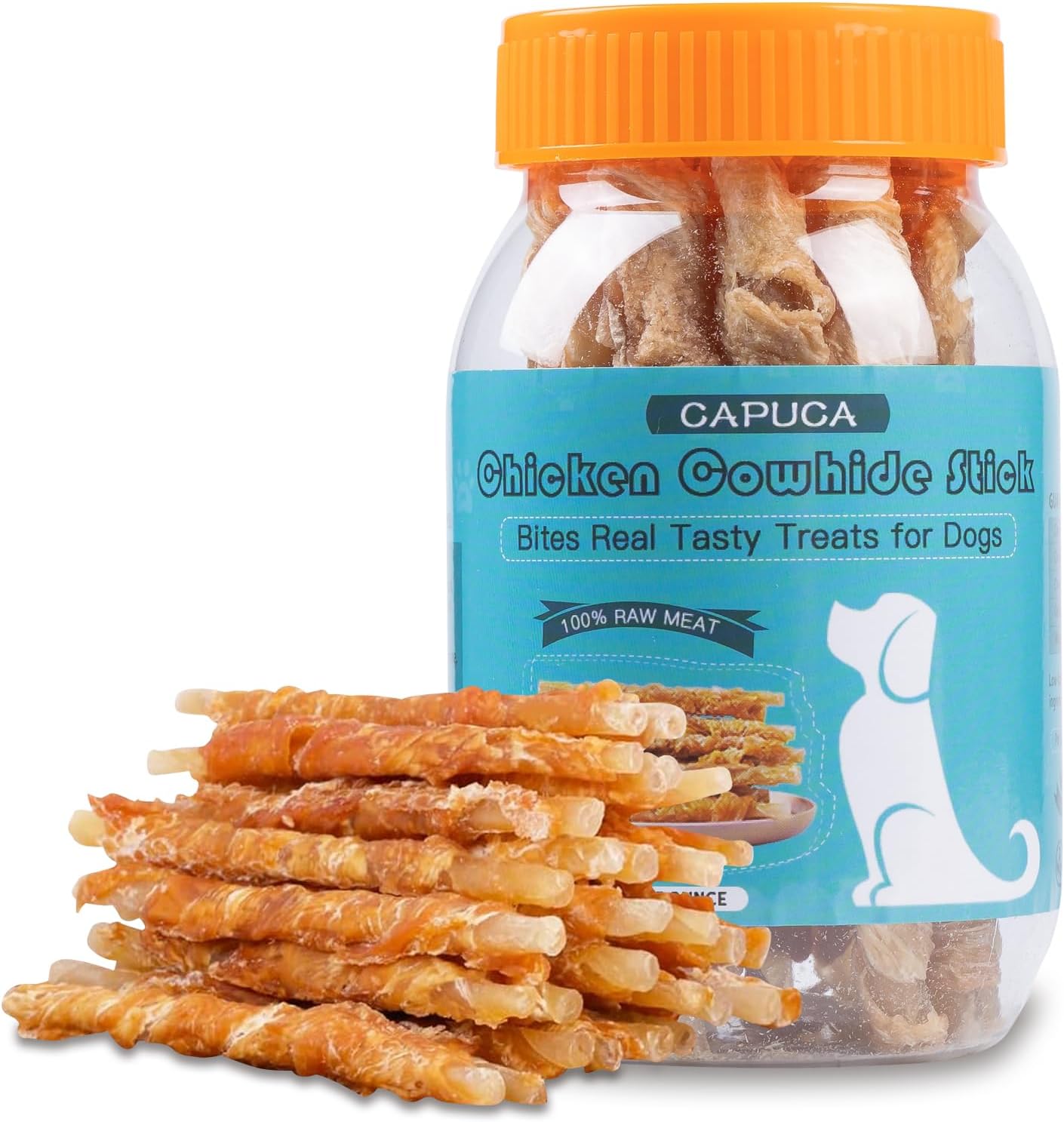 Amazon.com: Chicken Wrapped Rawhide Sticks -Natural Dog Treats Training ...